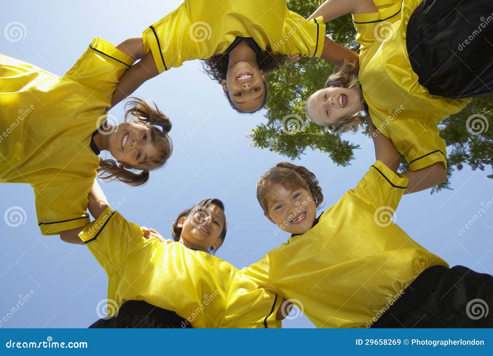Soccer Team Forming Huddle stock image. Image of happiness - 29658269