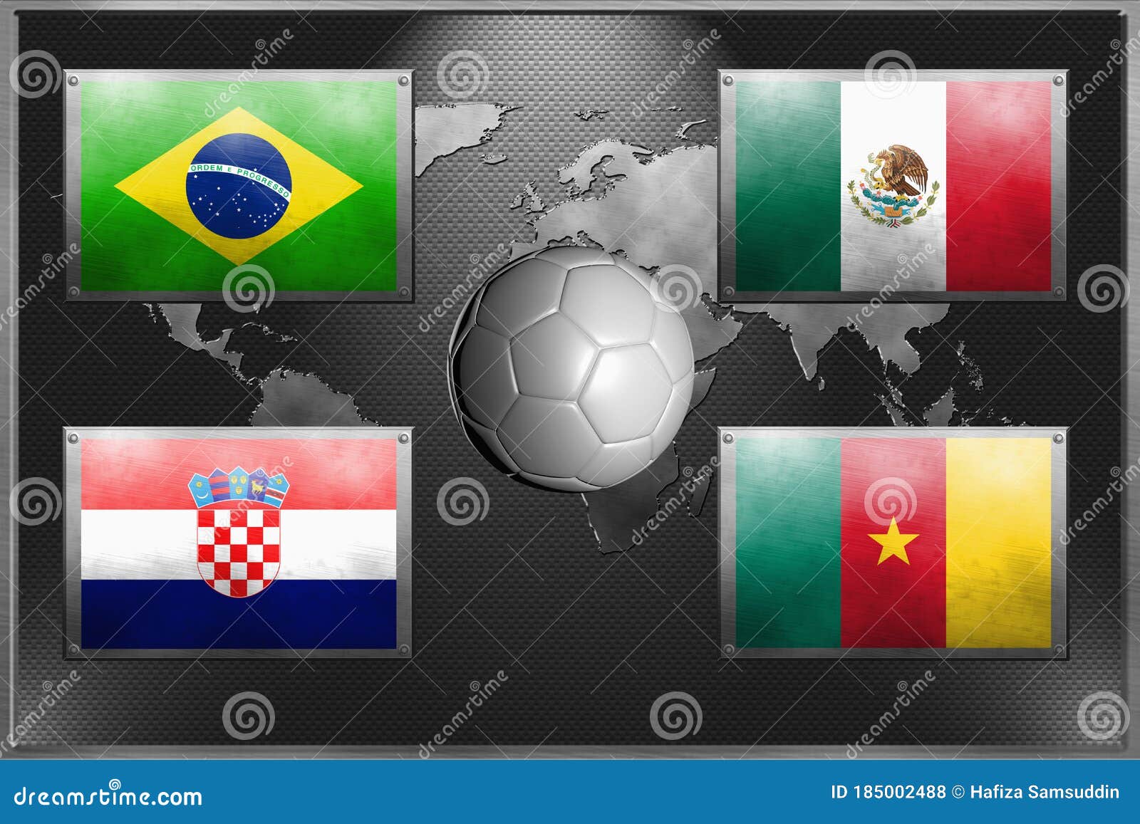 Soccer team for Group a stock illustration. Illustration of ball ...