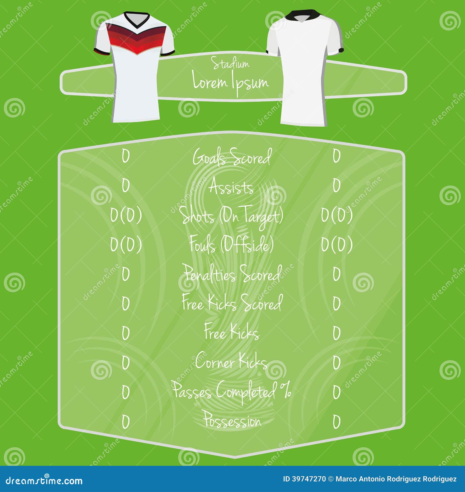 Soccer Team Player Charts Editable with Space for Text Stock ...