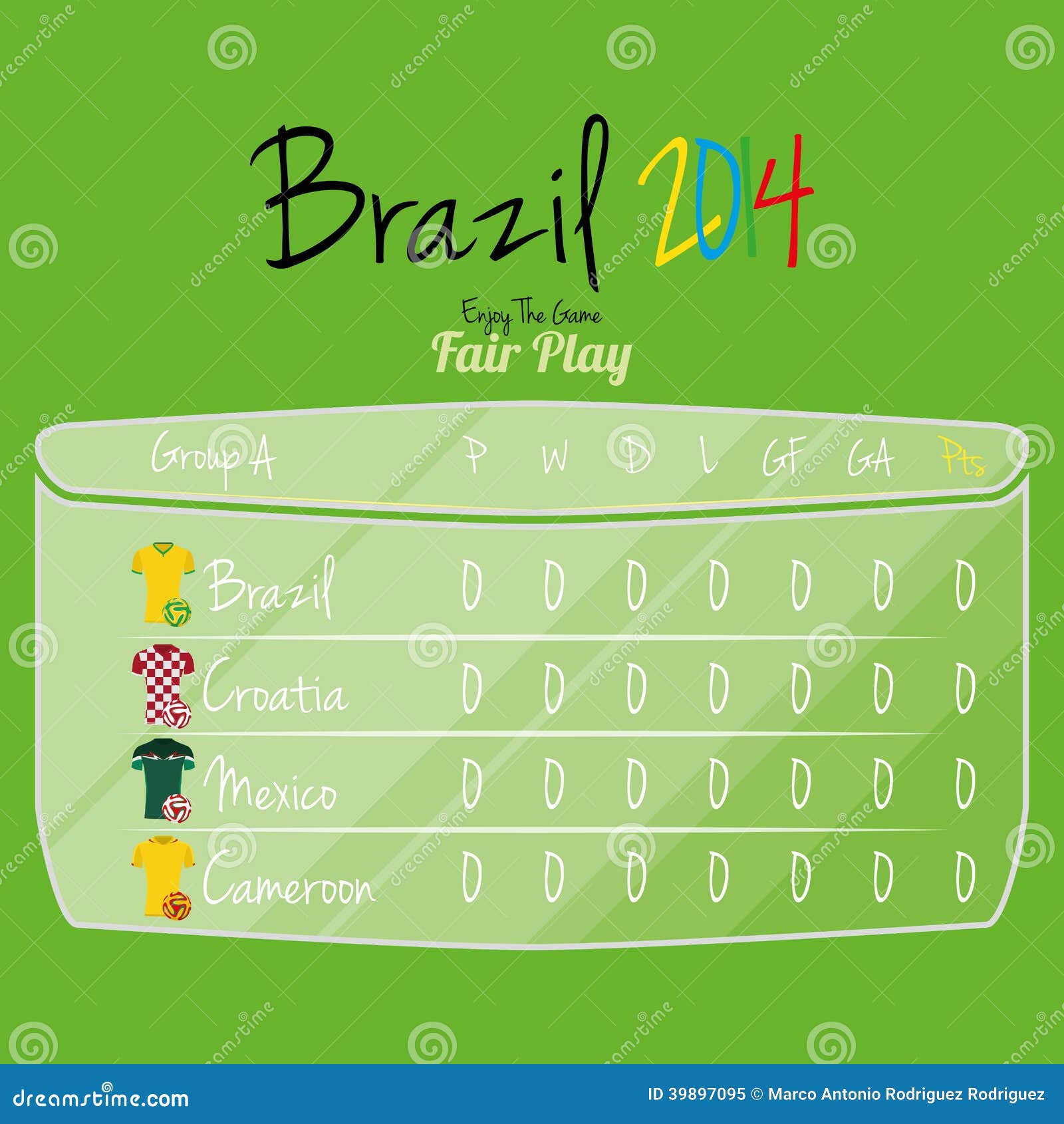 Soccer Team Player Charts Editable with Space for Text Editorial Image ...