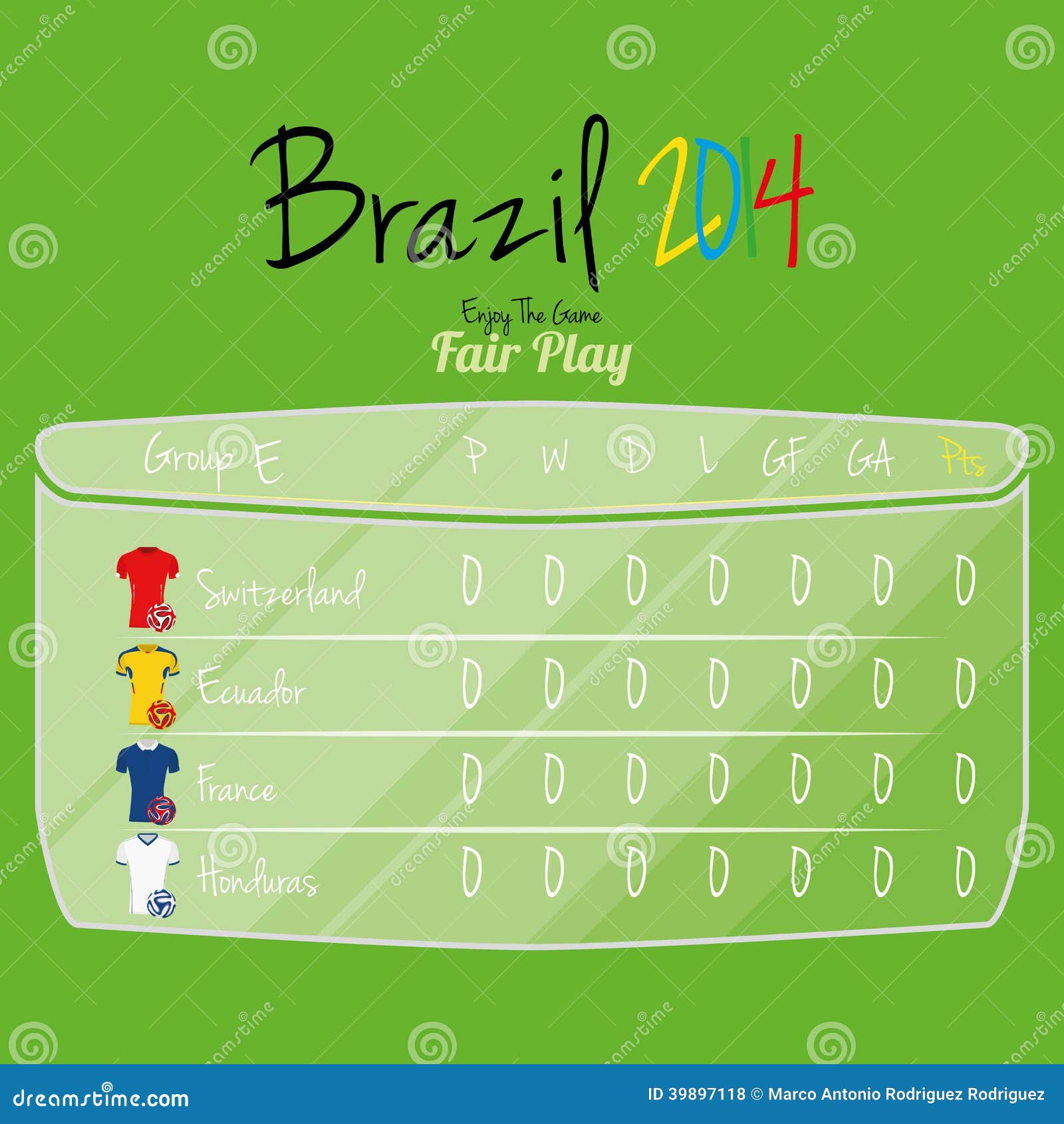 Soccer Team Player Charts Editable with Space for Text Editorial Stock ...