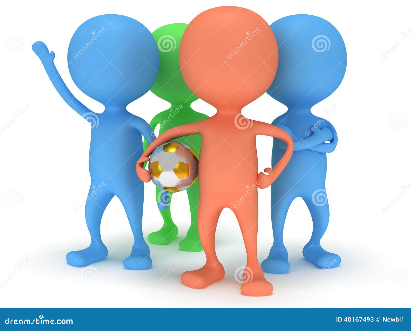 Soccer team stand on white stock illustration. Illustration of ...