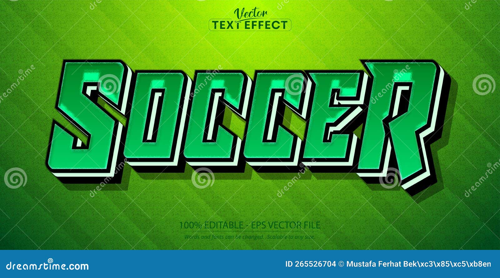 Soccer Text Effect, Editable Sport and Team Text Style Stock ...