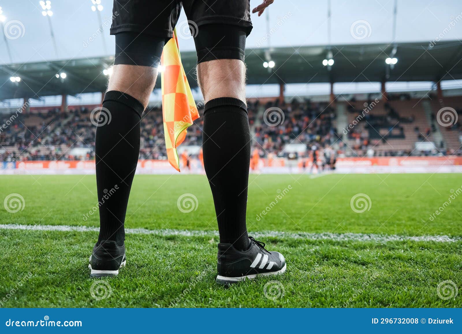 Soccer touchline referee stock photo. Image of referee - 296732008
