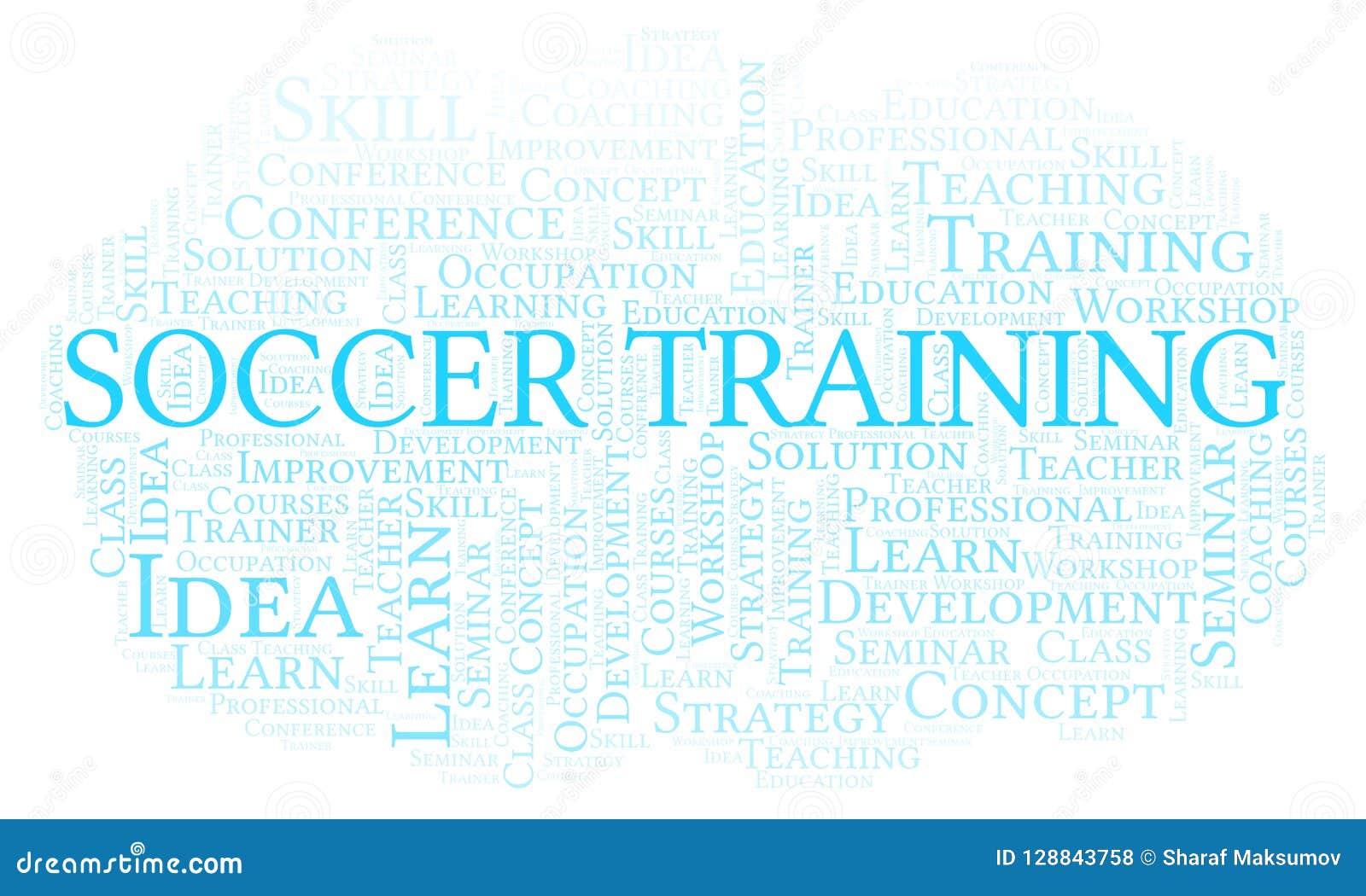 Soccer Training Word Cloud. Stock Illustration - Illustration of bright ...