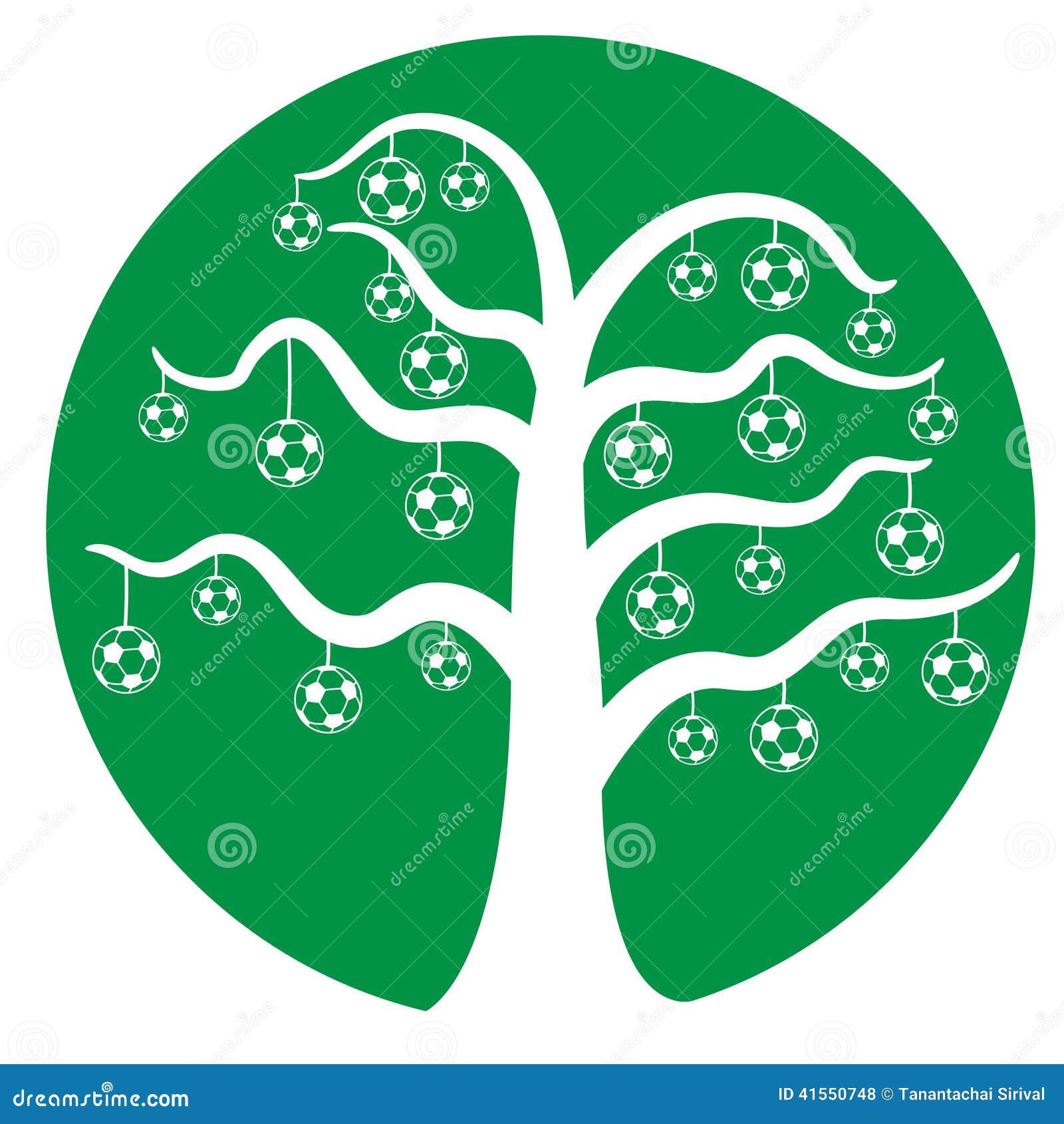 Soccer tree vector stock vector. Illustration of orchard - 41550748