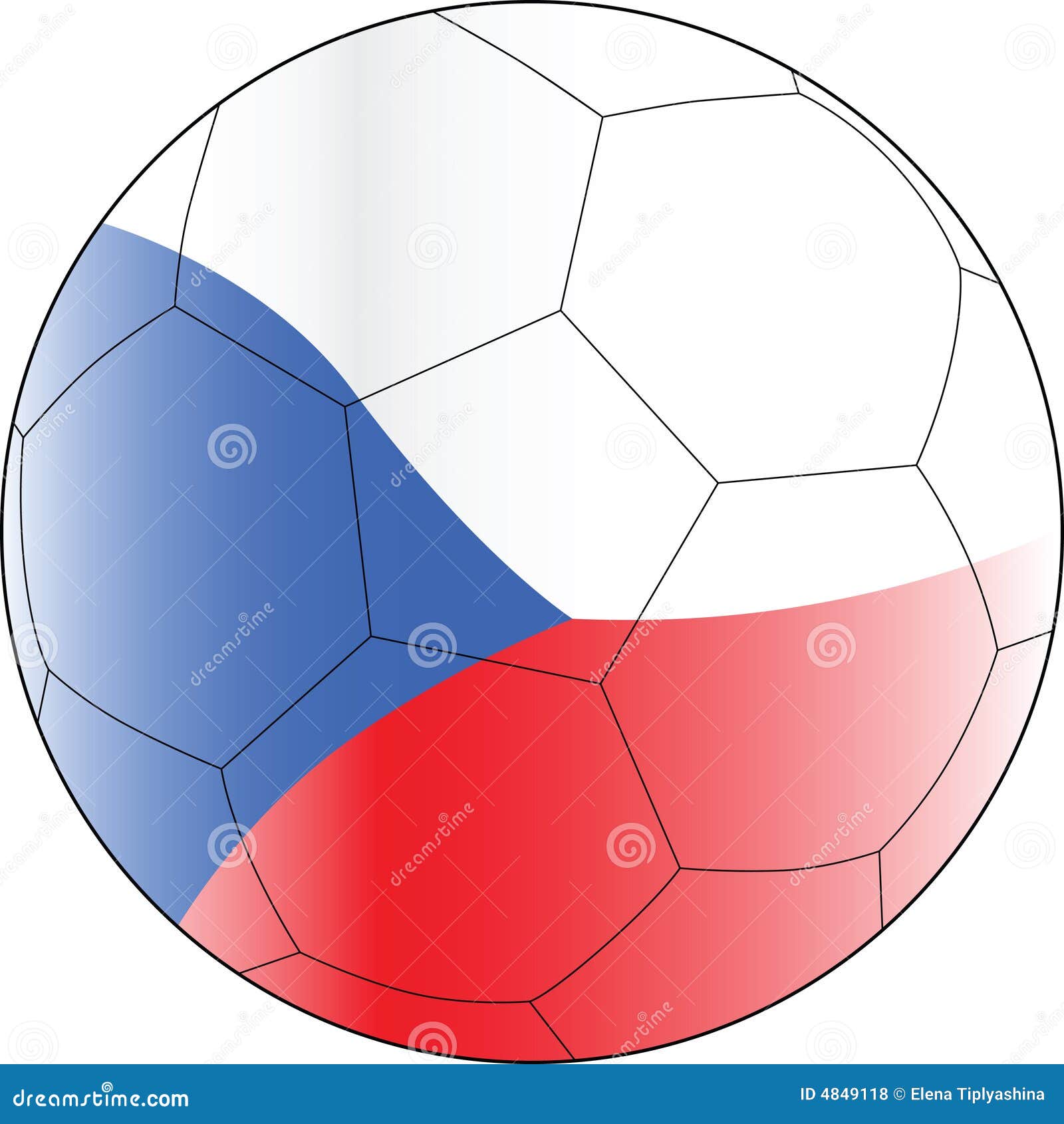 Soccer vector ball czechia stock vector. Illustration of glass - 4849118