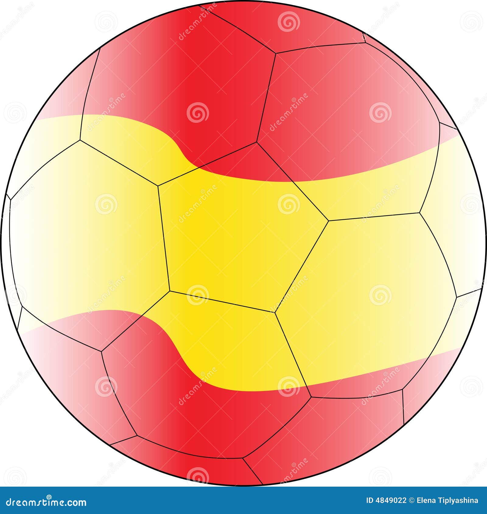 Soccer vector ball spain stock vector. Illustration of football - 4849022