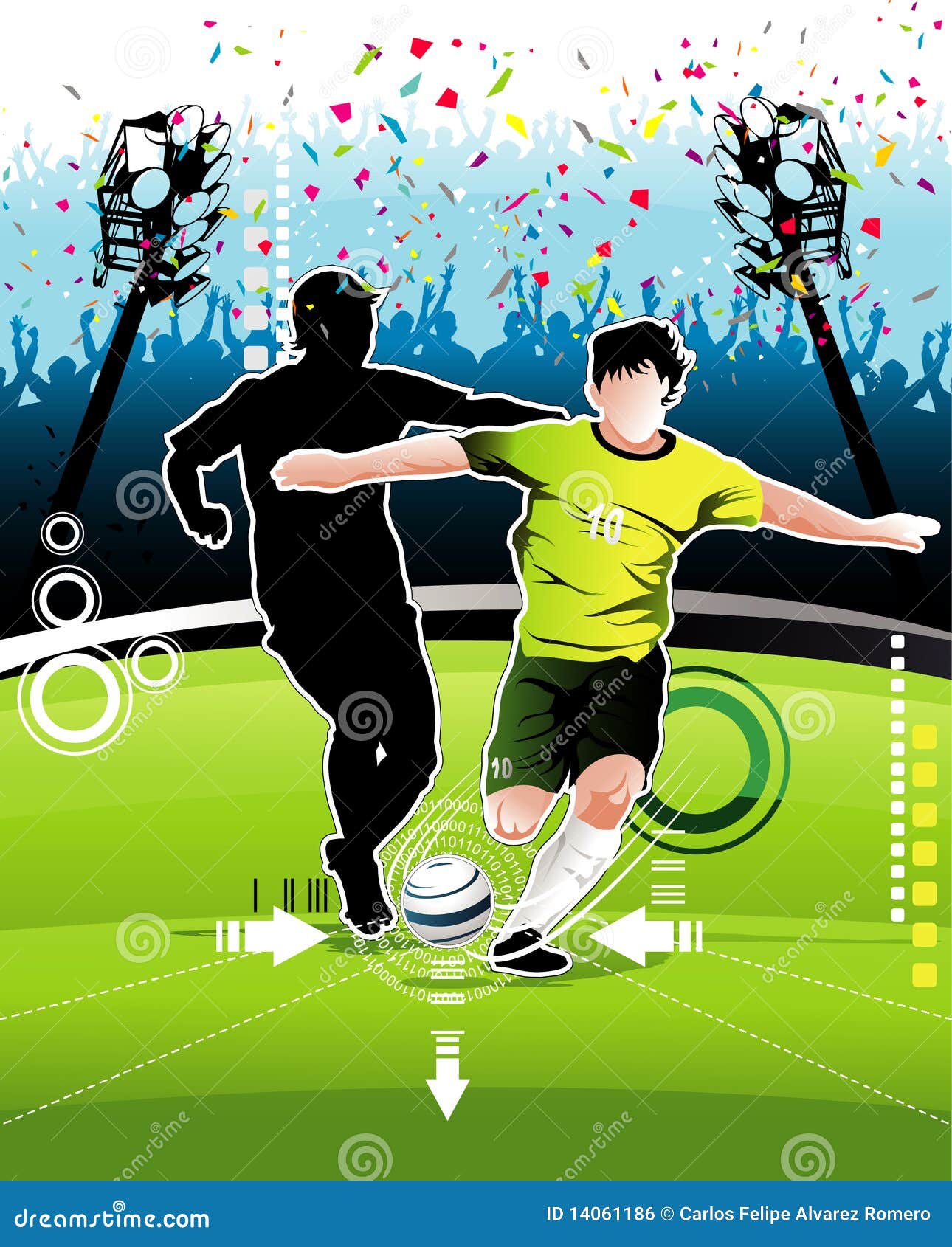 Soccer vector illustration stock vector. Illustration of soccer - 14061186