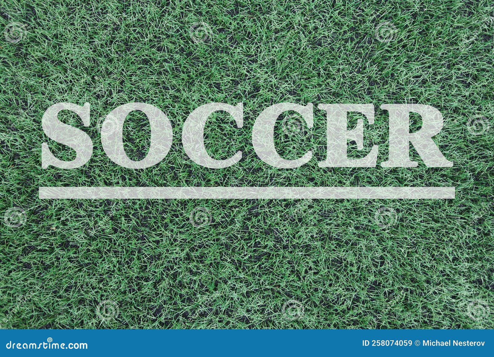 Soccer Word on Artificial Turf, Grass Stock Image - Image of outdoors ...
