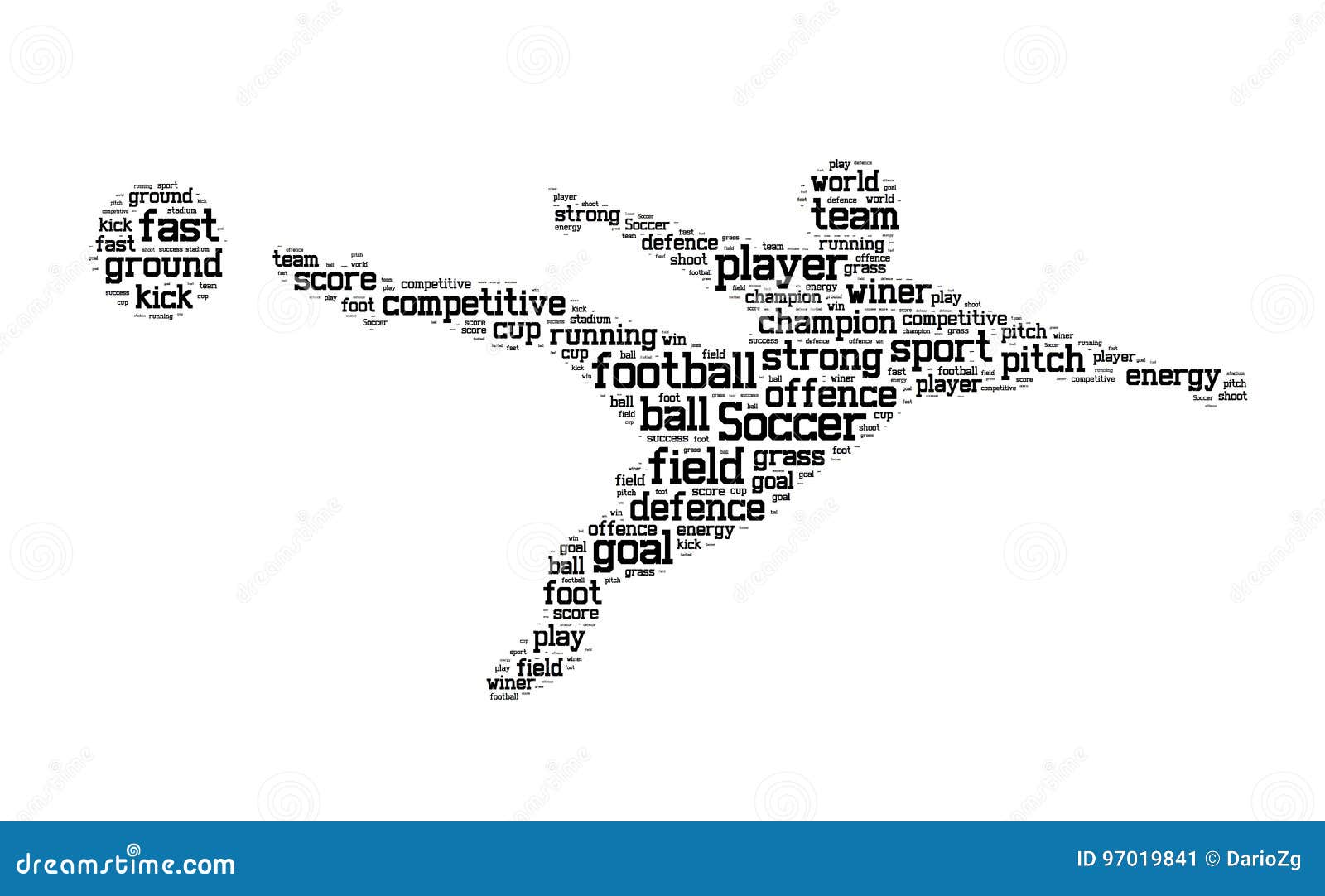 Soccer word cloud stock illustration. Illustration of play - 97019841