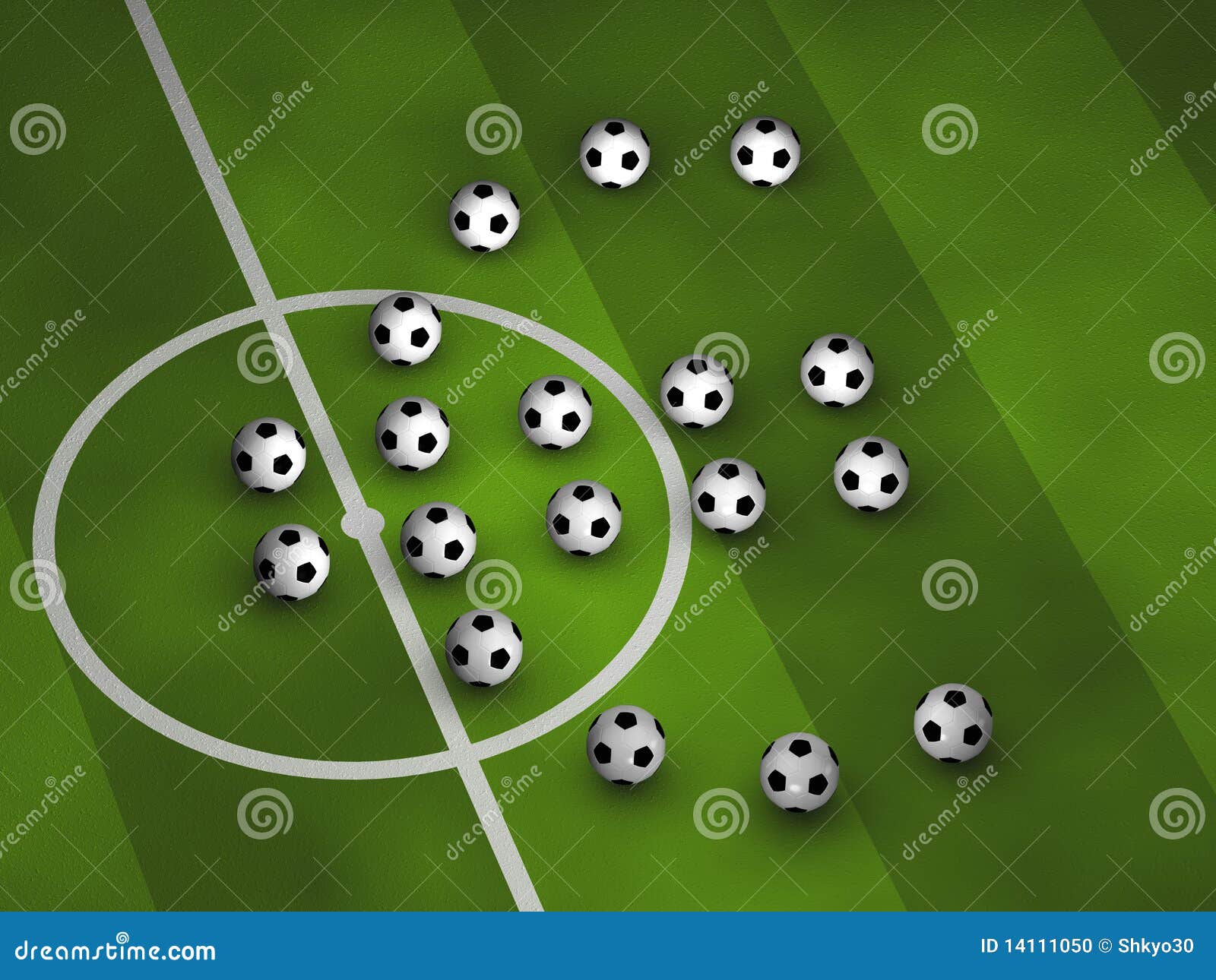 Soccerballs Drawing an Euro Symbol Stock Illustration - Illustration of ...