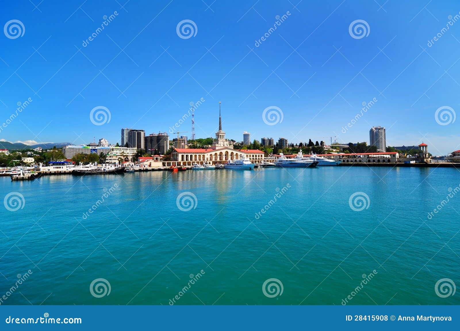 Sochi city stock photo. Image of landscape, sochi, moored - 28415908