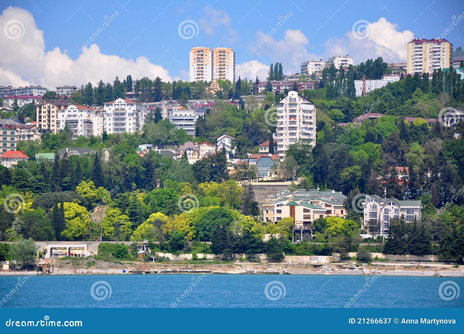 Sochi summer landscape stock image. Image of sell, trees - 21266637