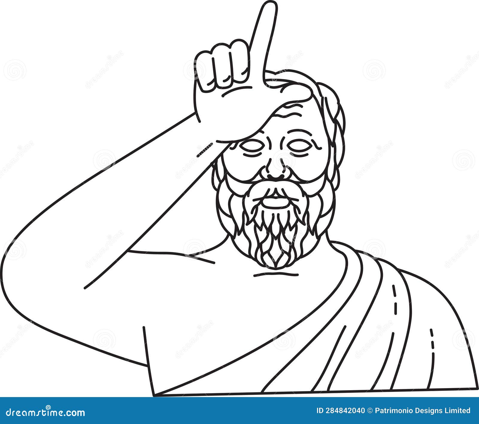 Socia Al Filósofo Griego Que Hace El Gesto De La Mano Perdedora Arte De ... Socia Al Filósofo Griego Que Hace El Gesto De La Mano Perdedora Arte De ...