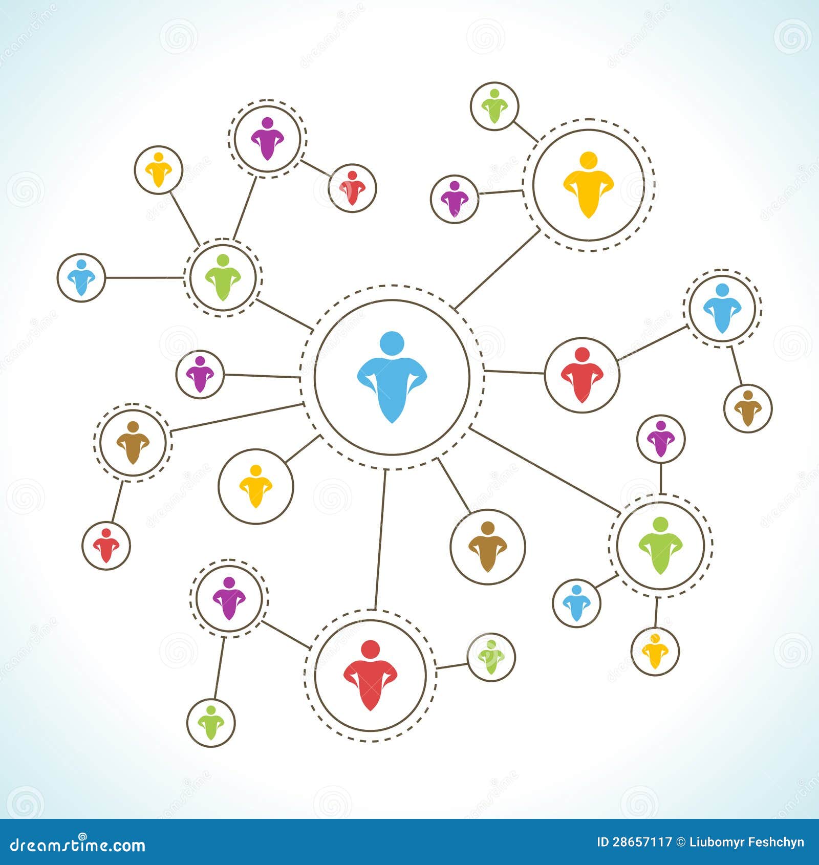 Sociaal Netwerk vector illustratie. Illustration of sociaal - 28657117