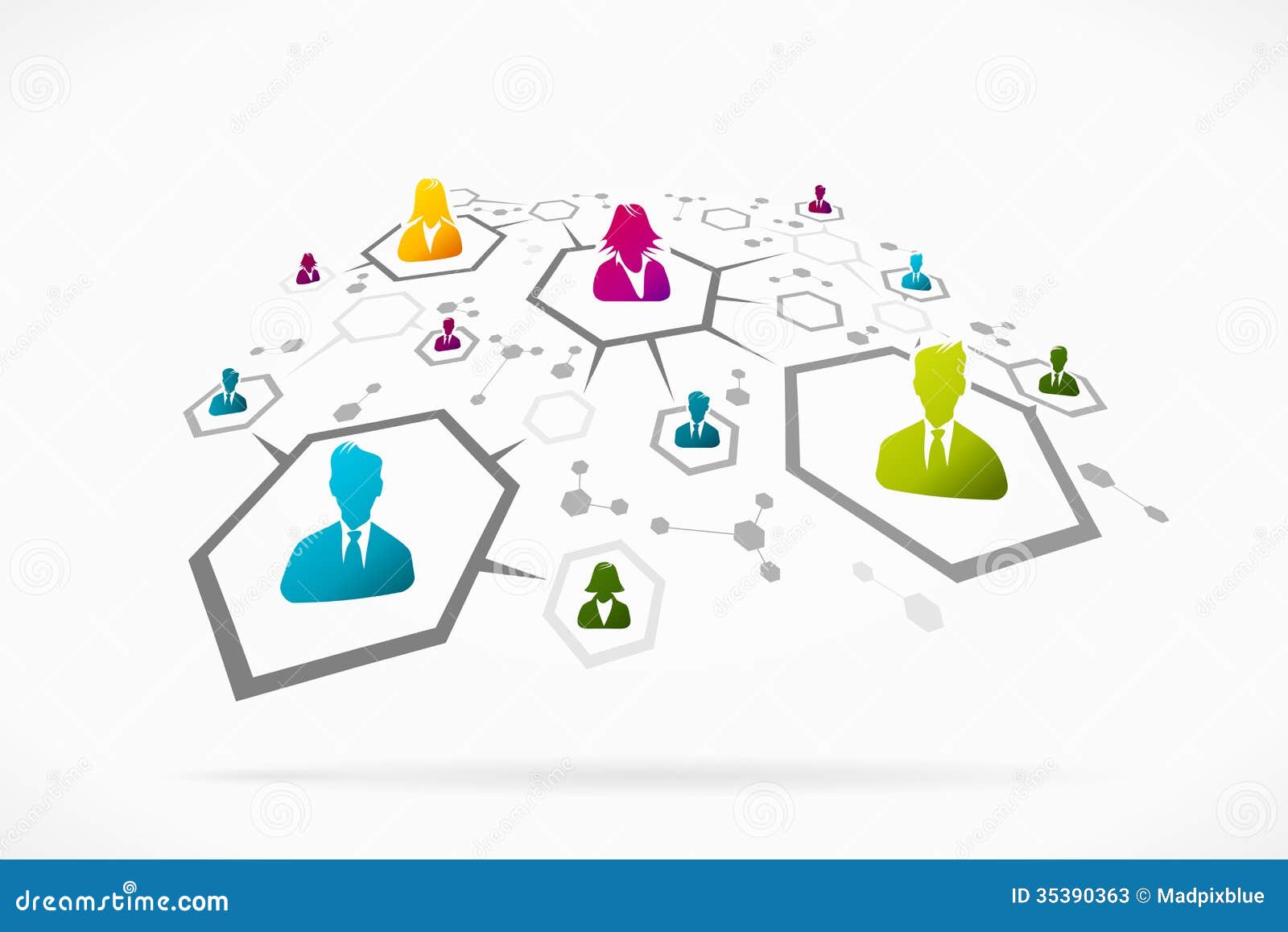 Sociaal netwerk vector illustratie. Illustration of conceptueel - 35390363