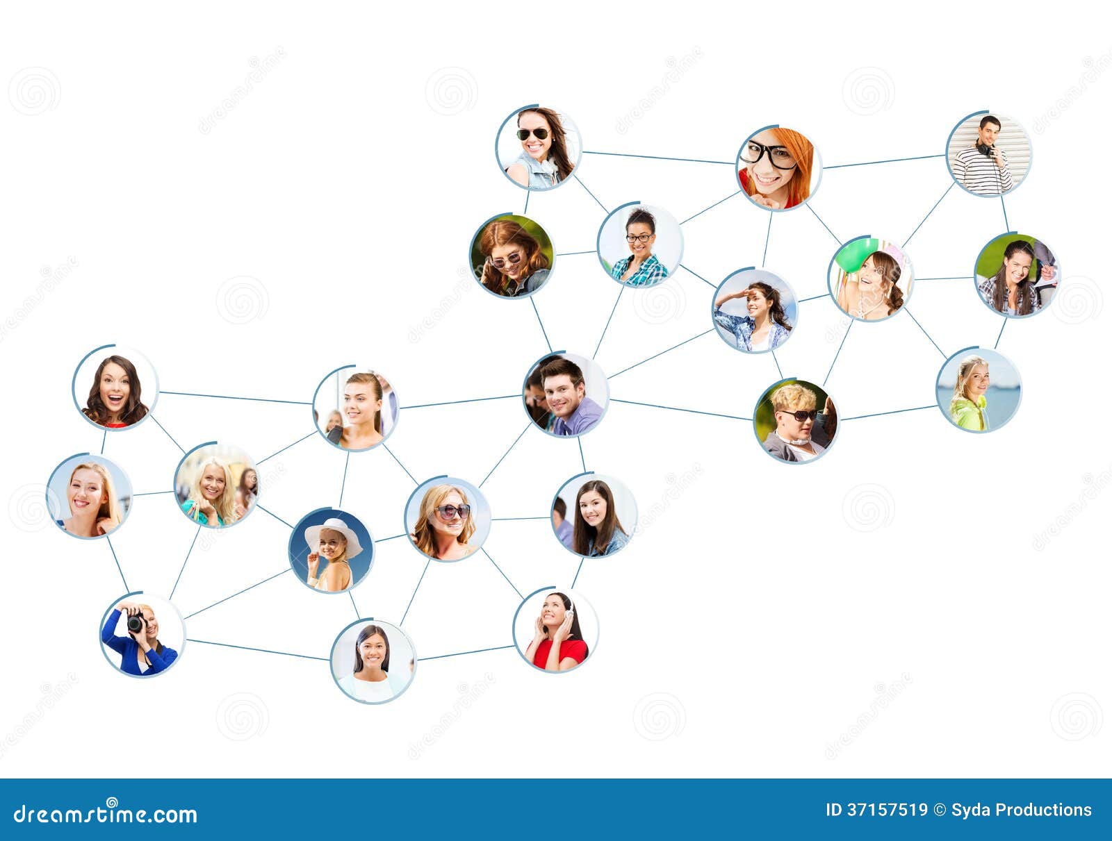 Sociaal netwerk stock afbeelding. Image of vrienden, verbinding - 37157519