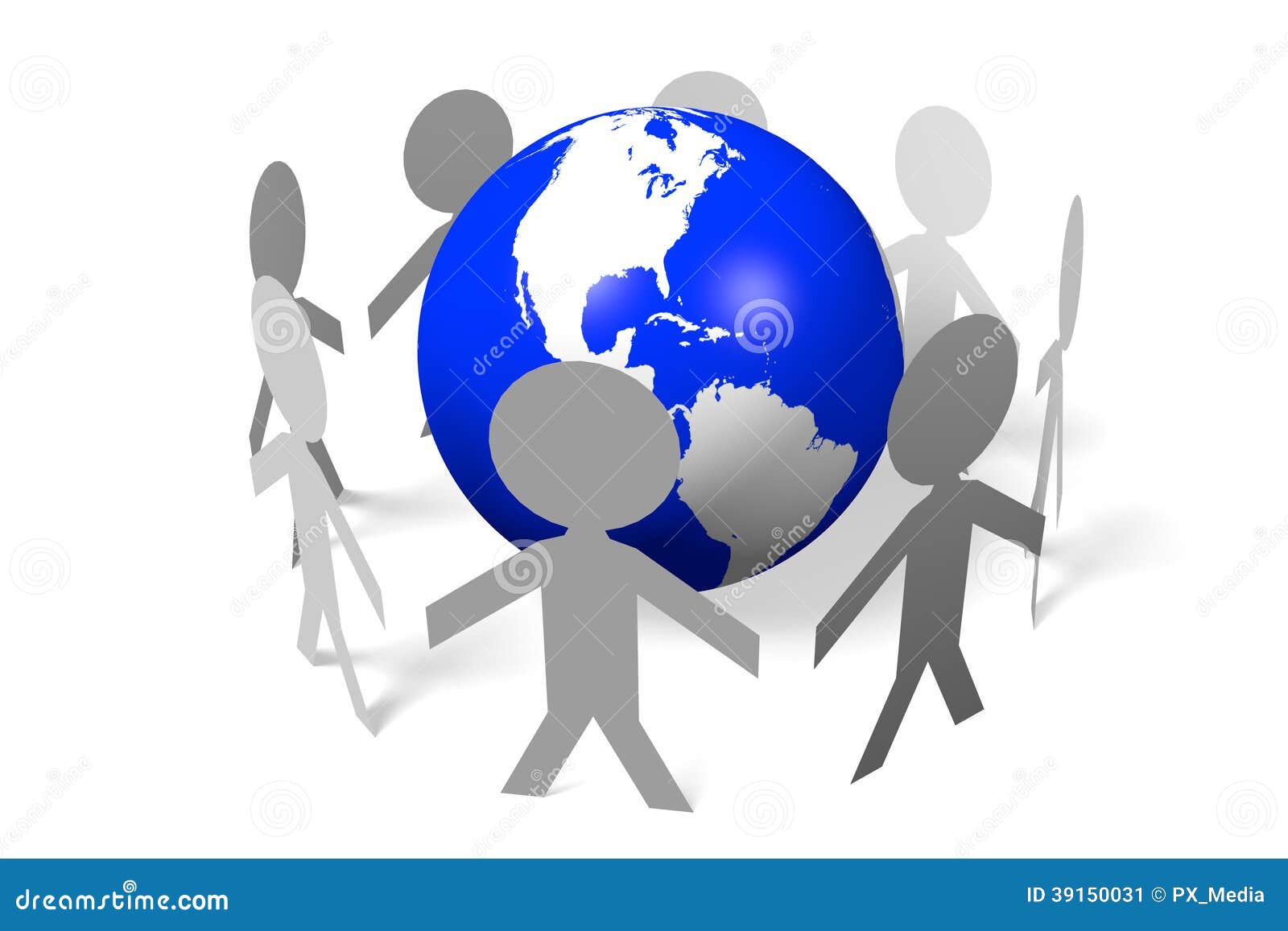 Sociaal Netwerk, Globaal Internet, Aarde, Mensen Stock Illustratie ...