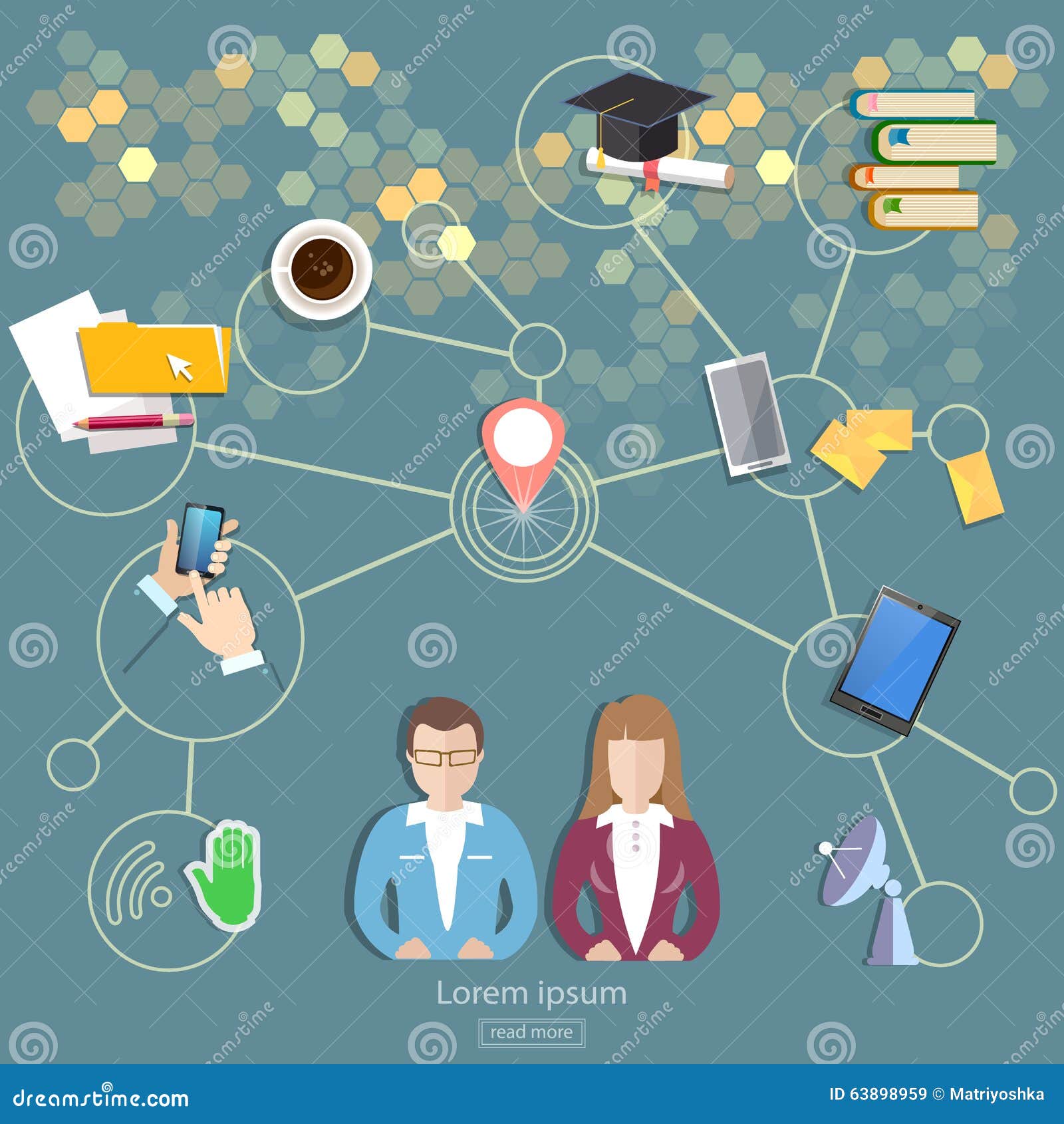 Sociaal Netwerk, Mensen Communicatie Concept Vector Illustratie ...