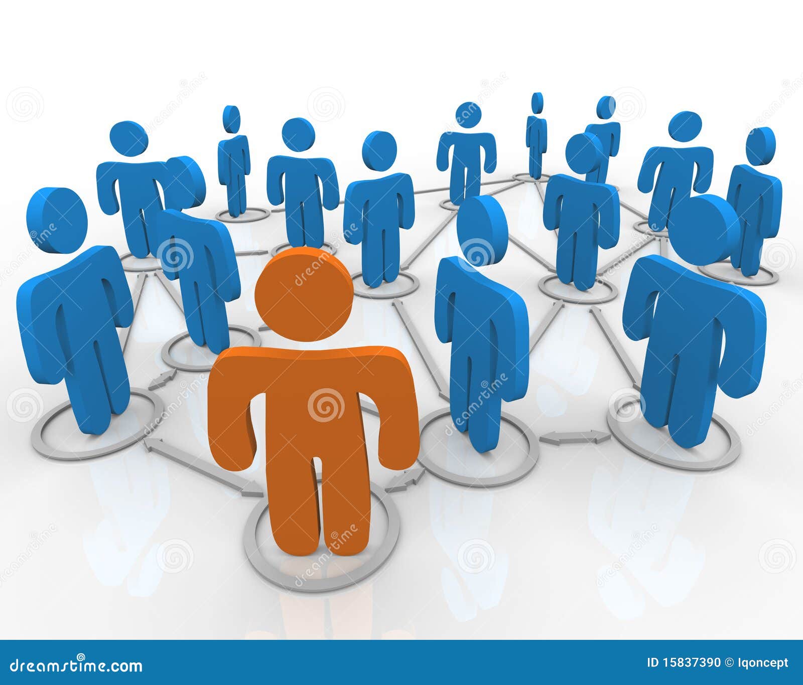 Sociaal Netwerk Van Verbonden Mensen Stock Illustratie - Illustration ...