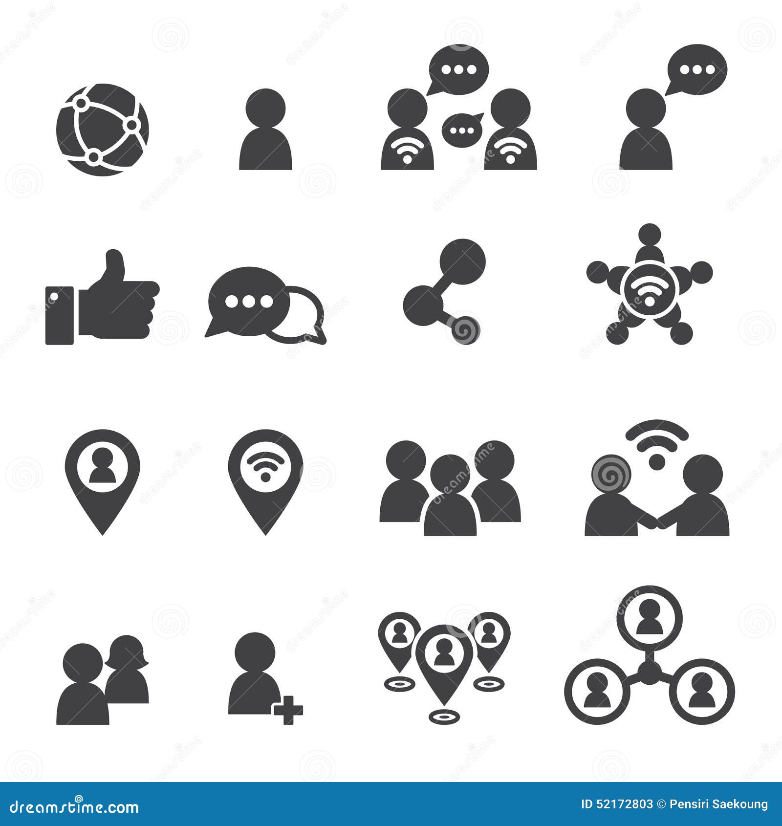 Sociaal pictogram vector illustratie. Illustration of vriendschap ...
