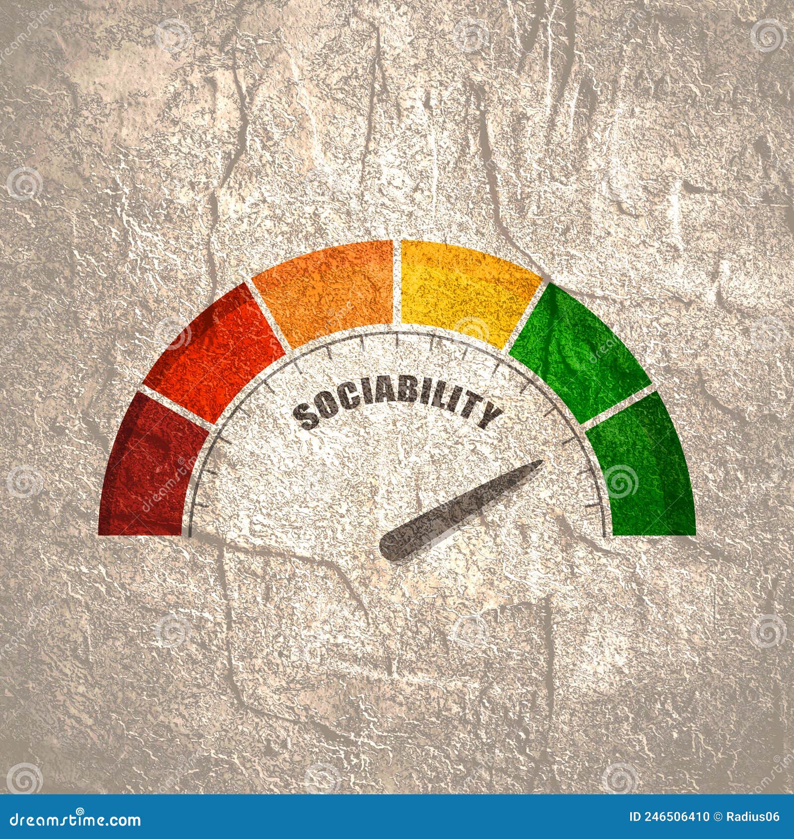 Sociability Measuring Device with Arrow and Scale. Mental Awareness and ...