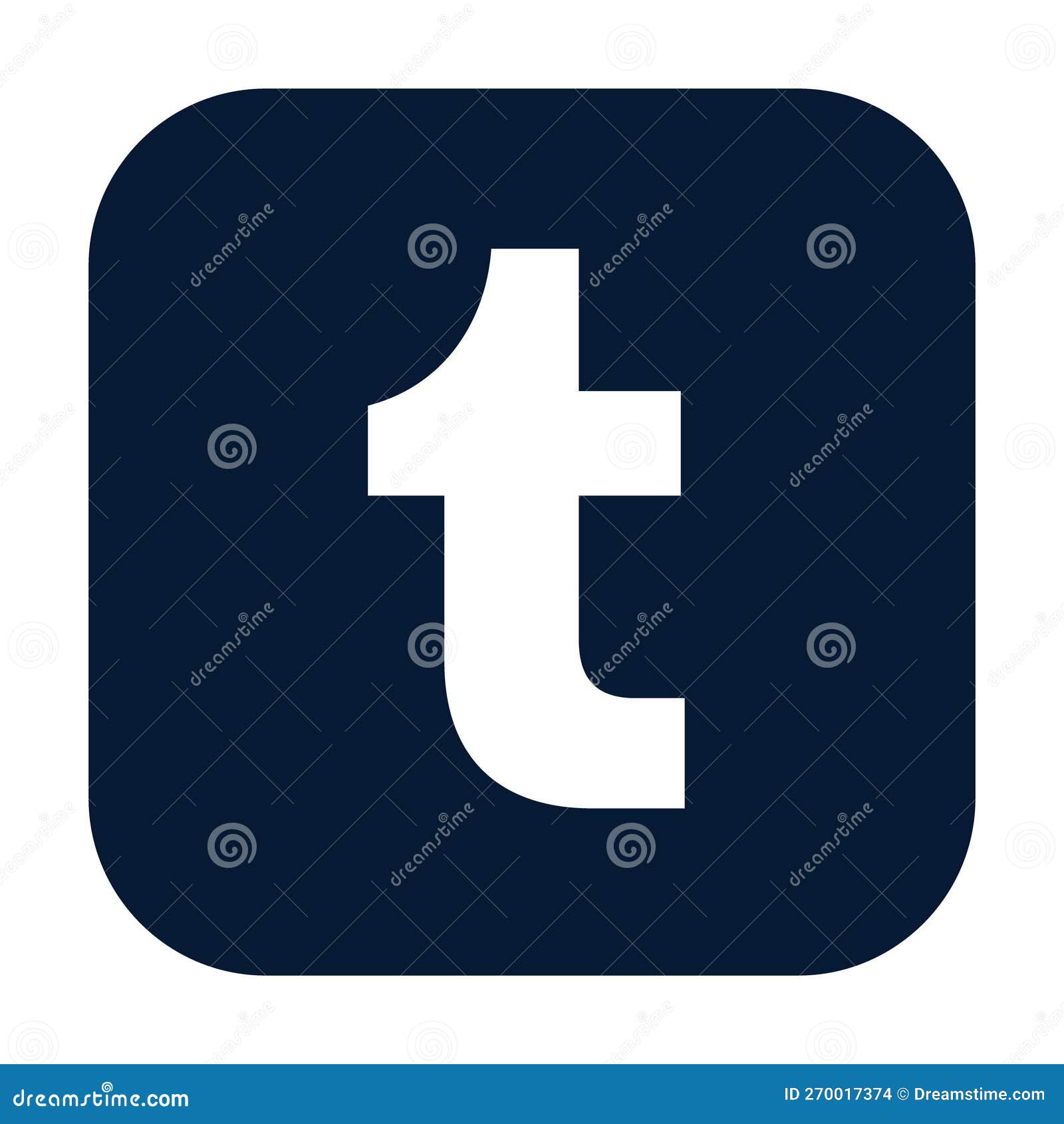 Tumblr icon vector logo editorial stock image. Illustration of ...