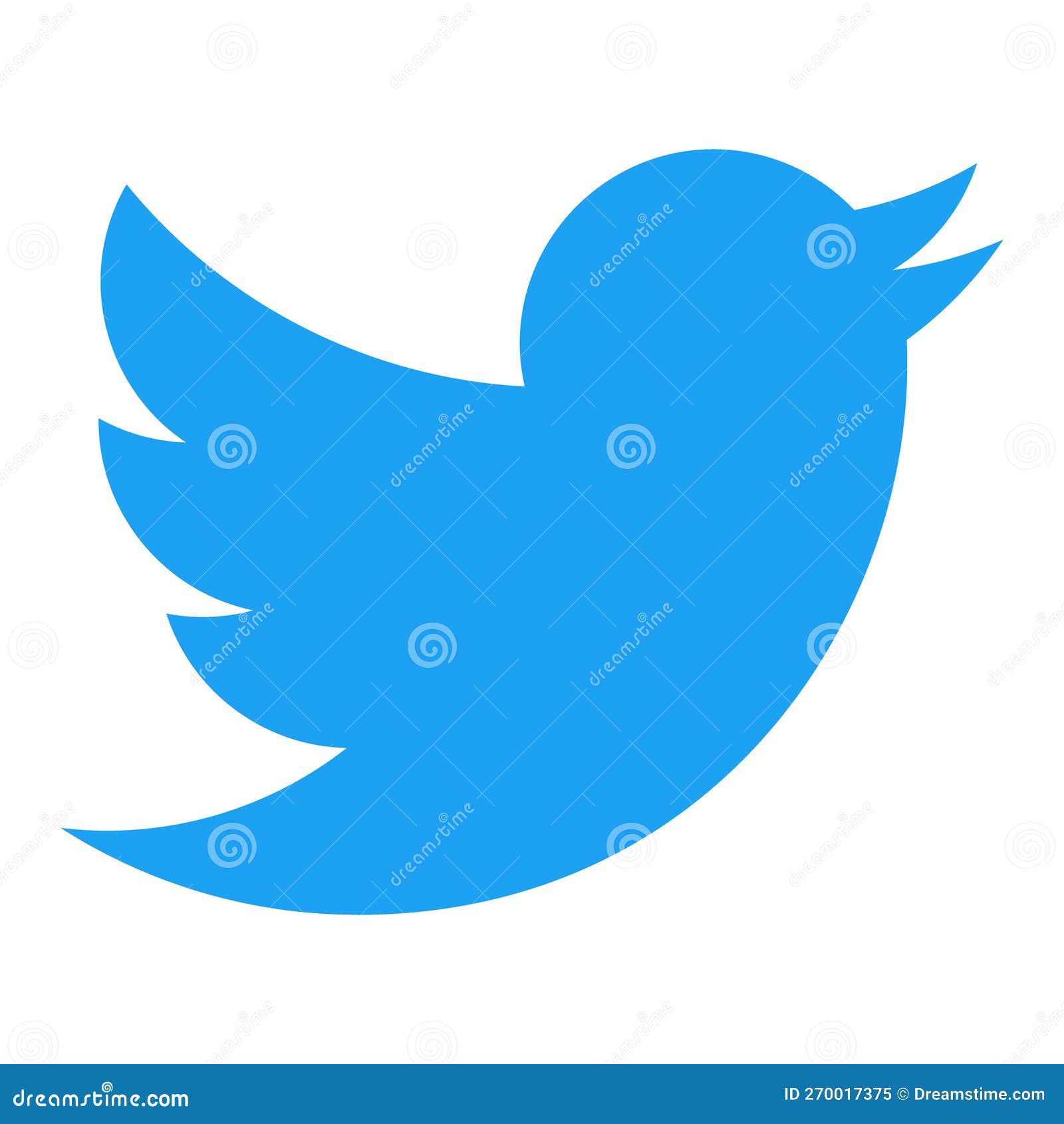Twitter icon vector logo editorial image. Illustration of color - 270017375