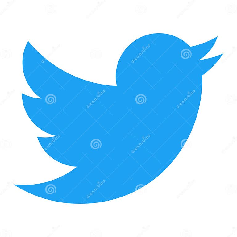 Twitter icon vector logo editorial image. Illustration of color - 270017375