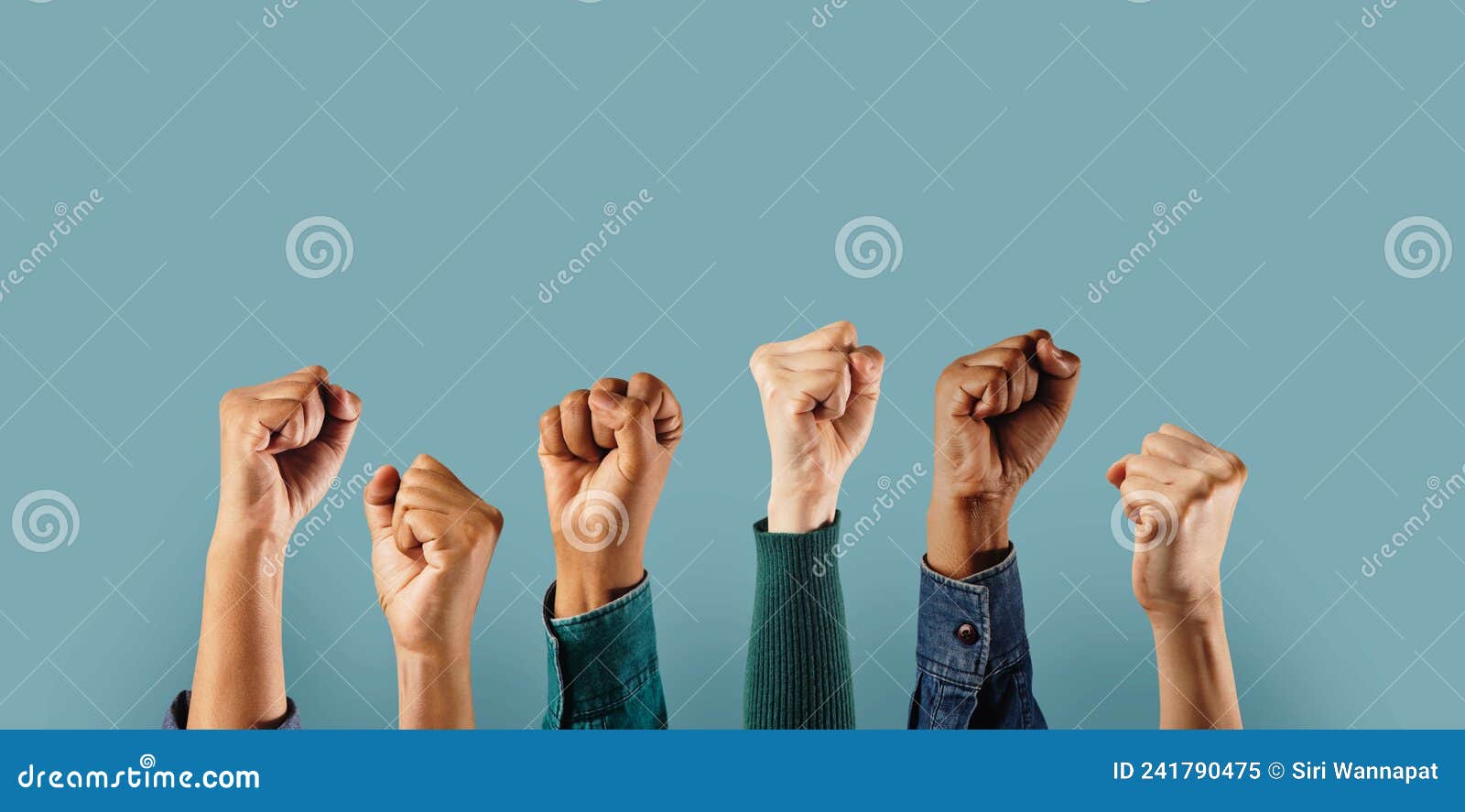 Social Activism and Movement. Group of People Raised Up Hands. People ...