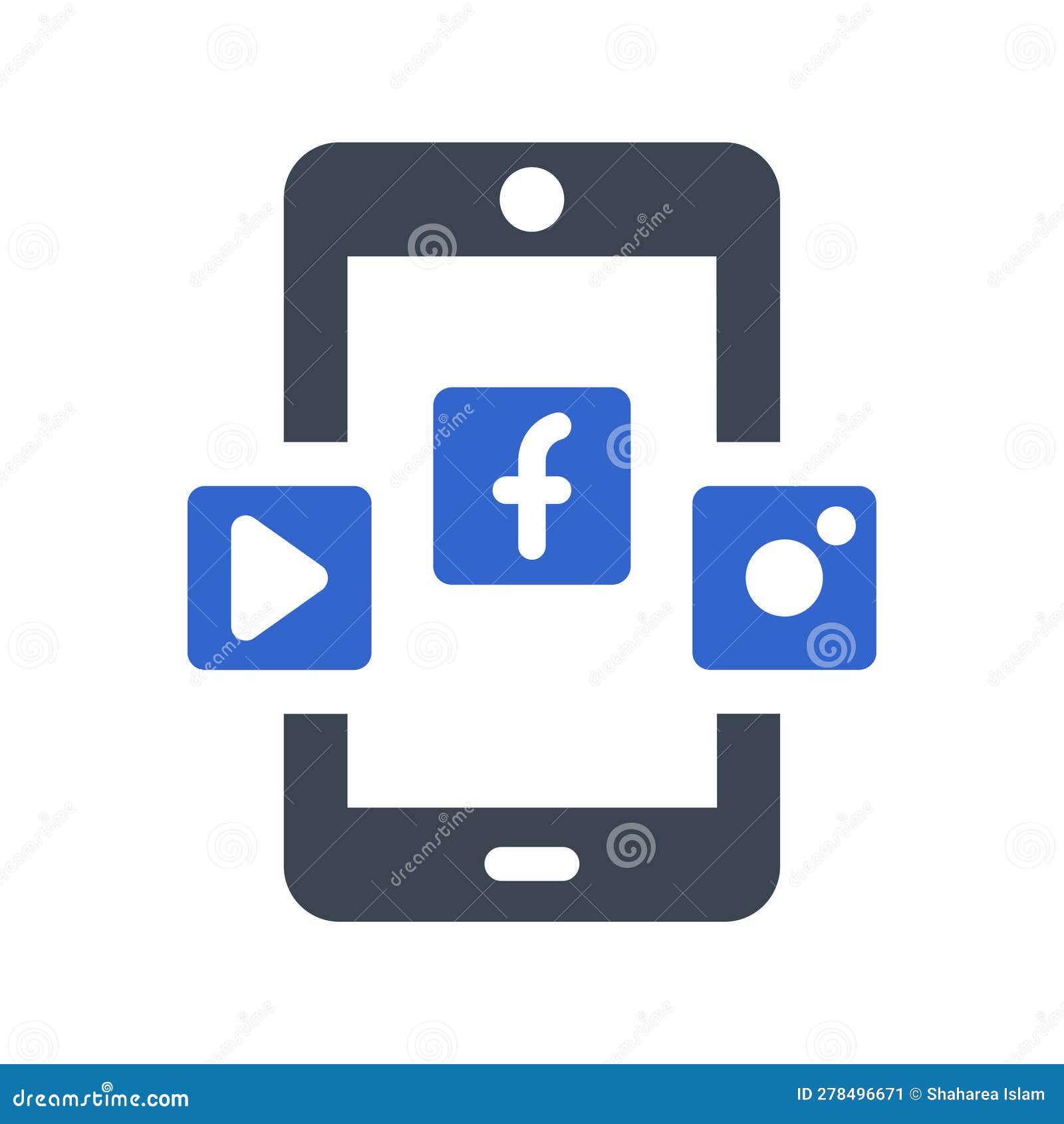 Social app icon stock vector. Illustration of mobile - 278496671