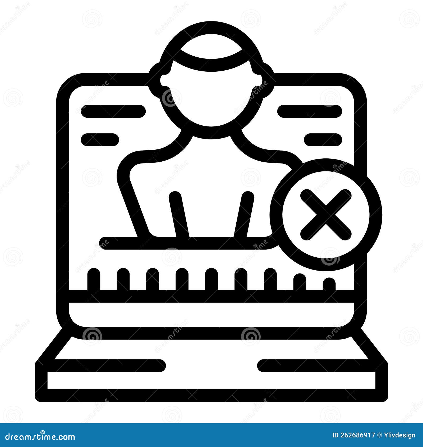 Social Avatar Icon Outline Vector. Computer Privacy Stock Vector ...
