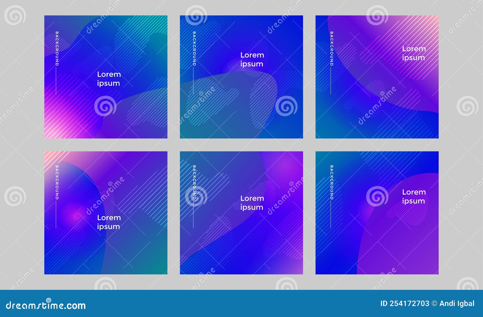 Gradient Color with Line Style Collection of Social Media Background ...