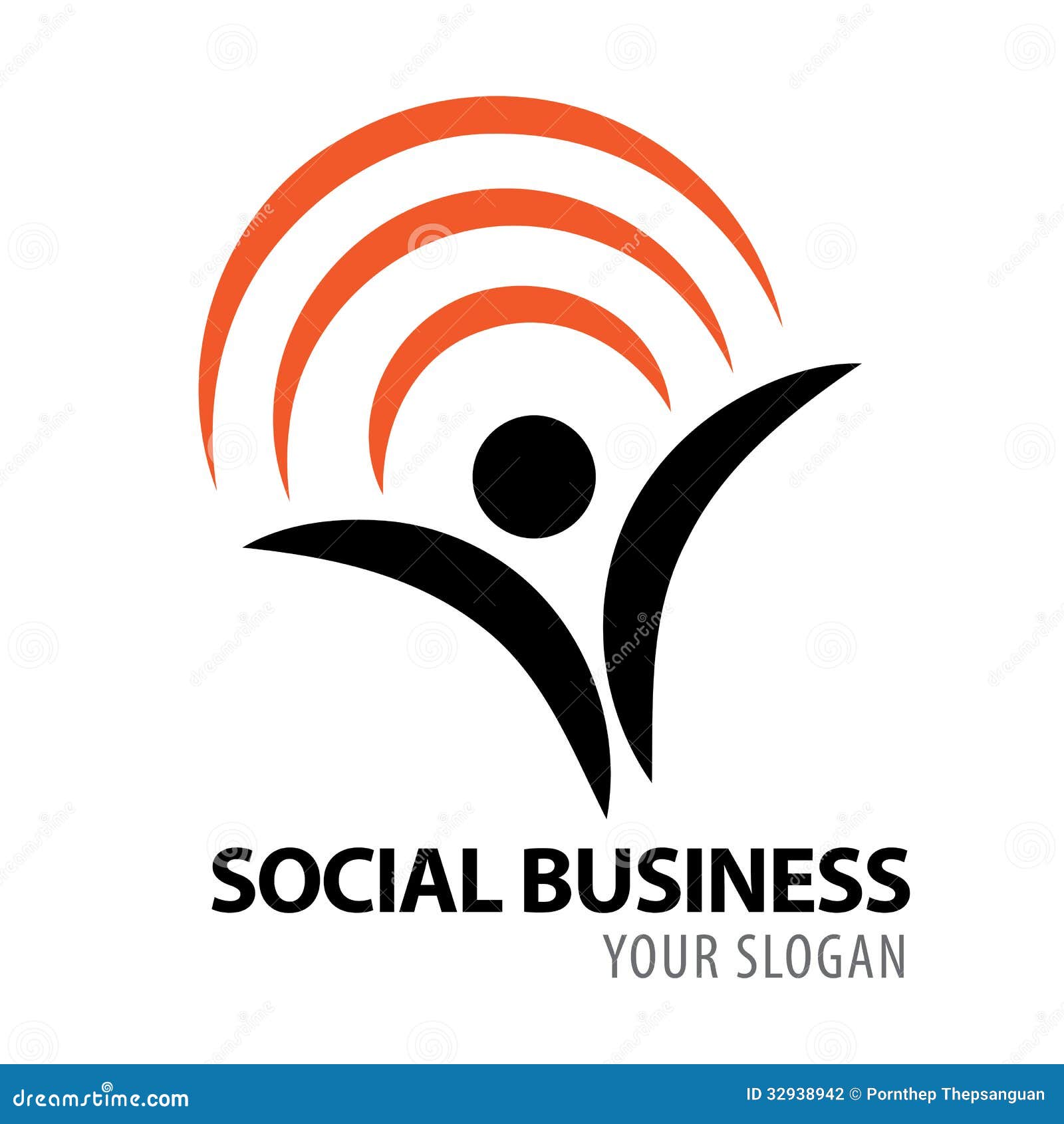 Social business icon logo stock vector. Illustration of connection ...
