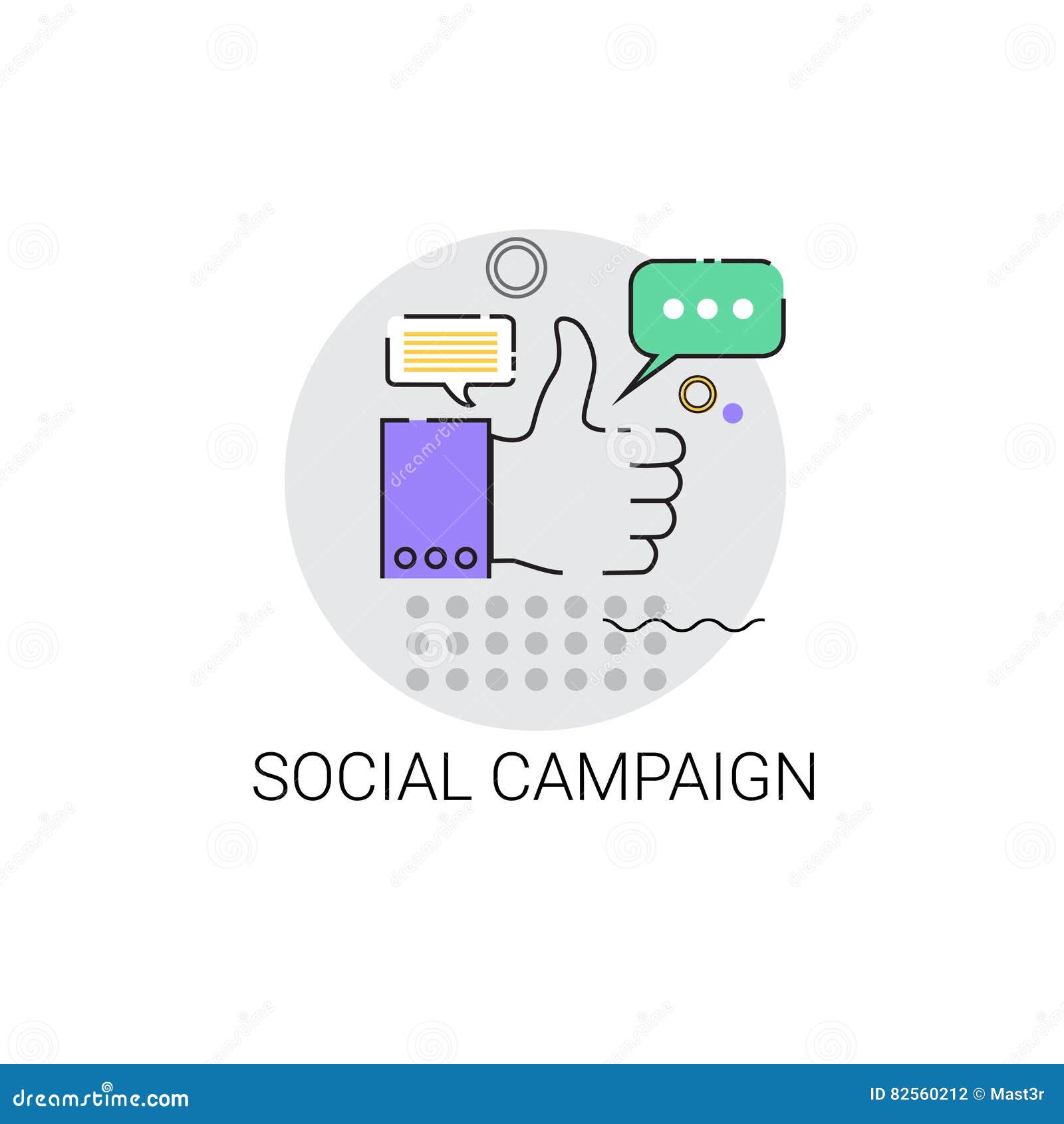 Social Campaign Business Strategy Icon Stock Vector - Illustration of ...