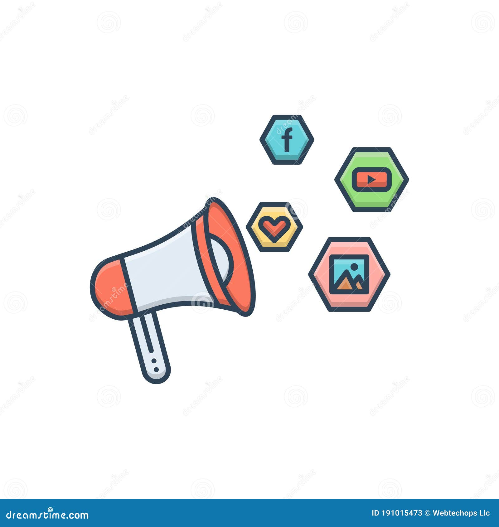 Color Illustration Icon for Social Campaign, Survey and Digital Stock ...