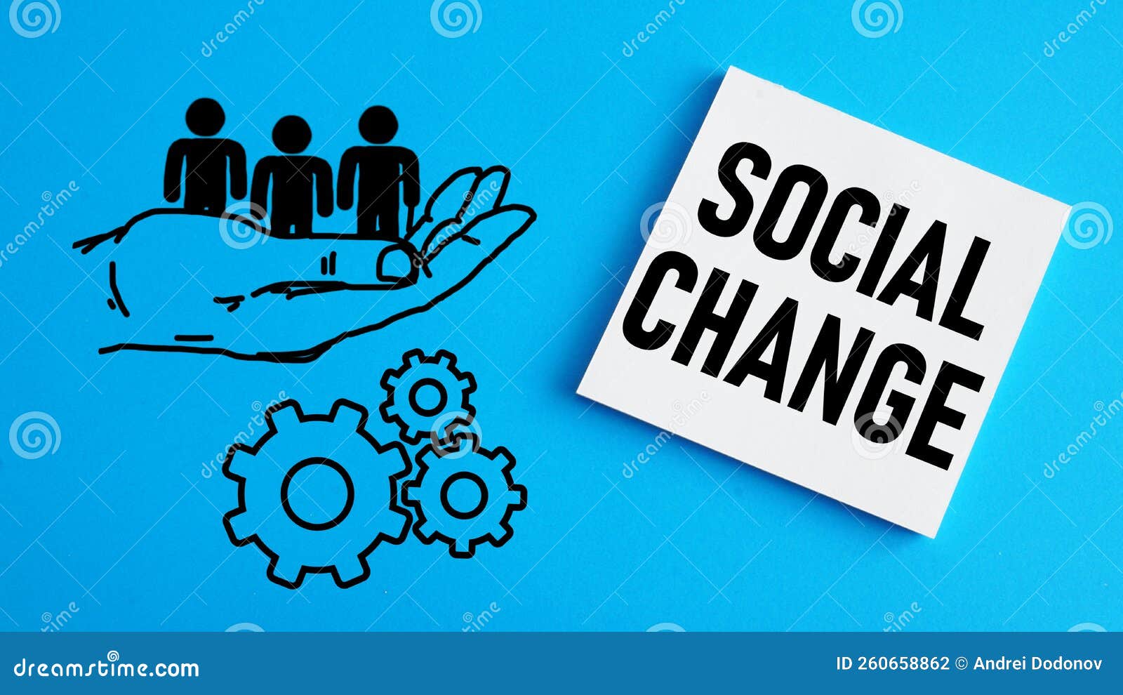 Social Change is Shown Using the Text Stock Photo - Image of ...