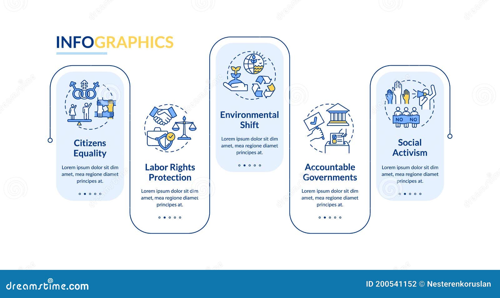 Social Change Values Vector Infographic Template Stock Vector ...