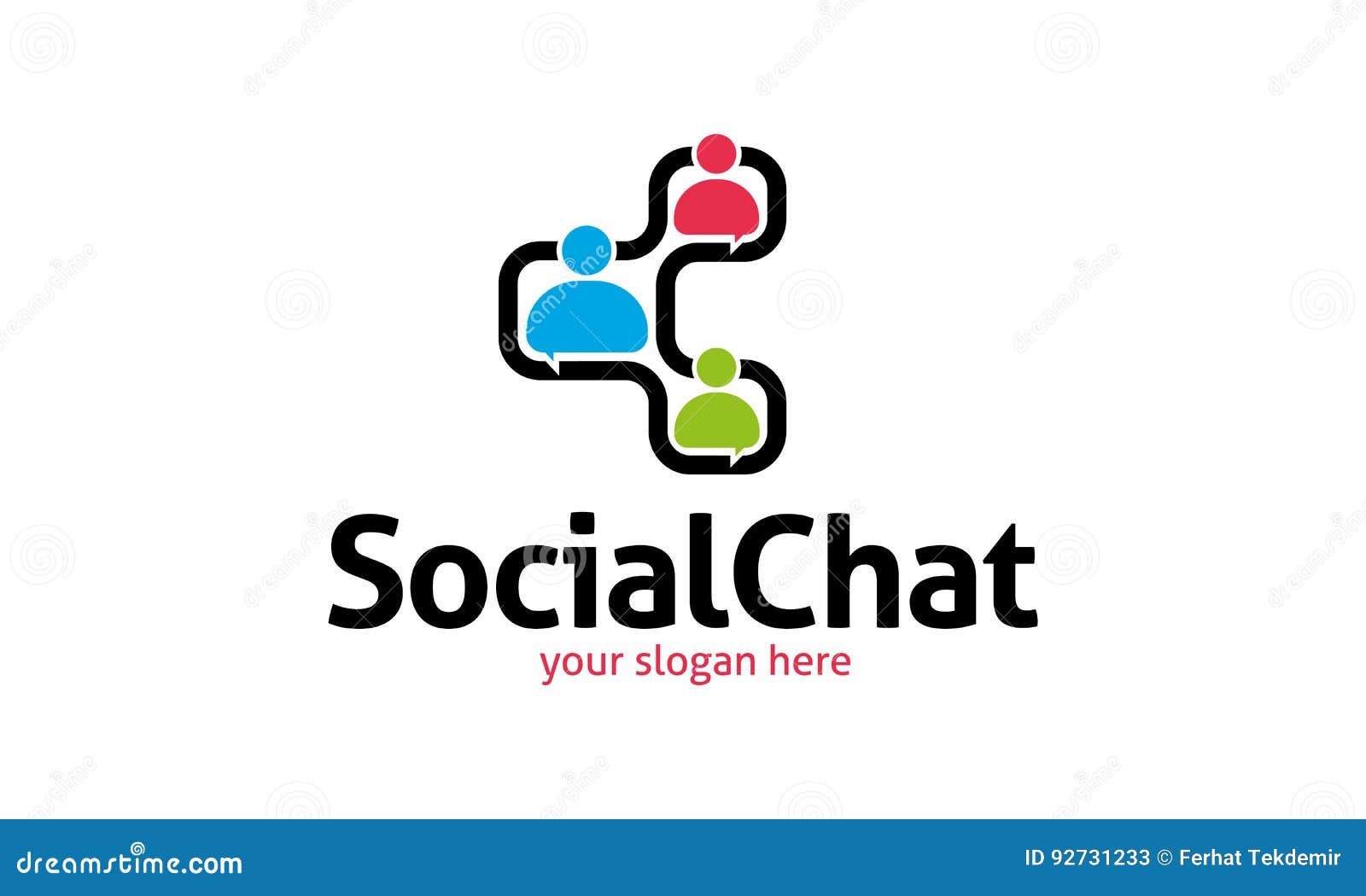 Social Chat Logo stock illustration. Illustration of people - 92731233