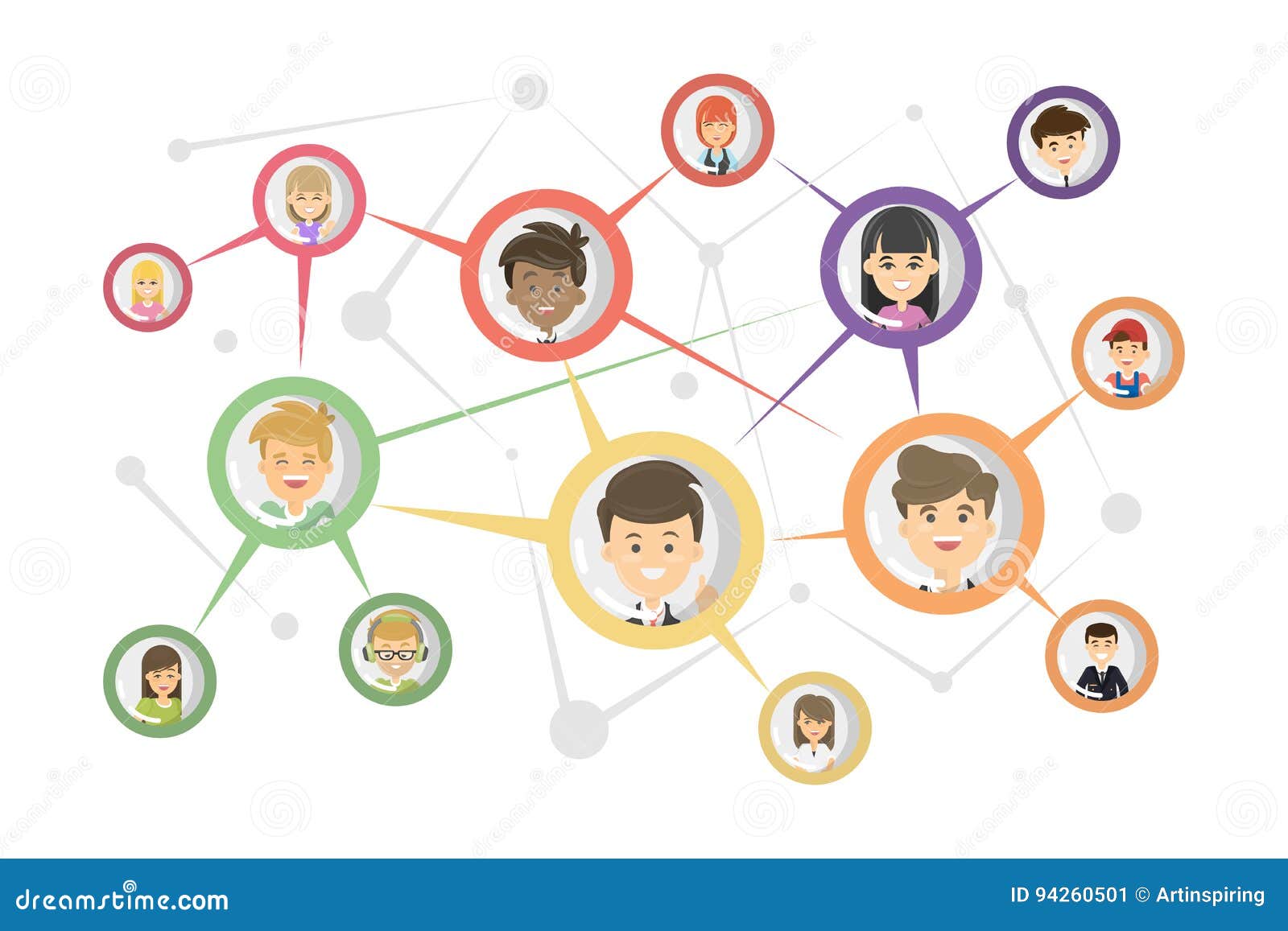 Social Communication Concept. Stock Vector - Illustration of ...