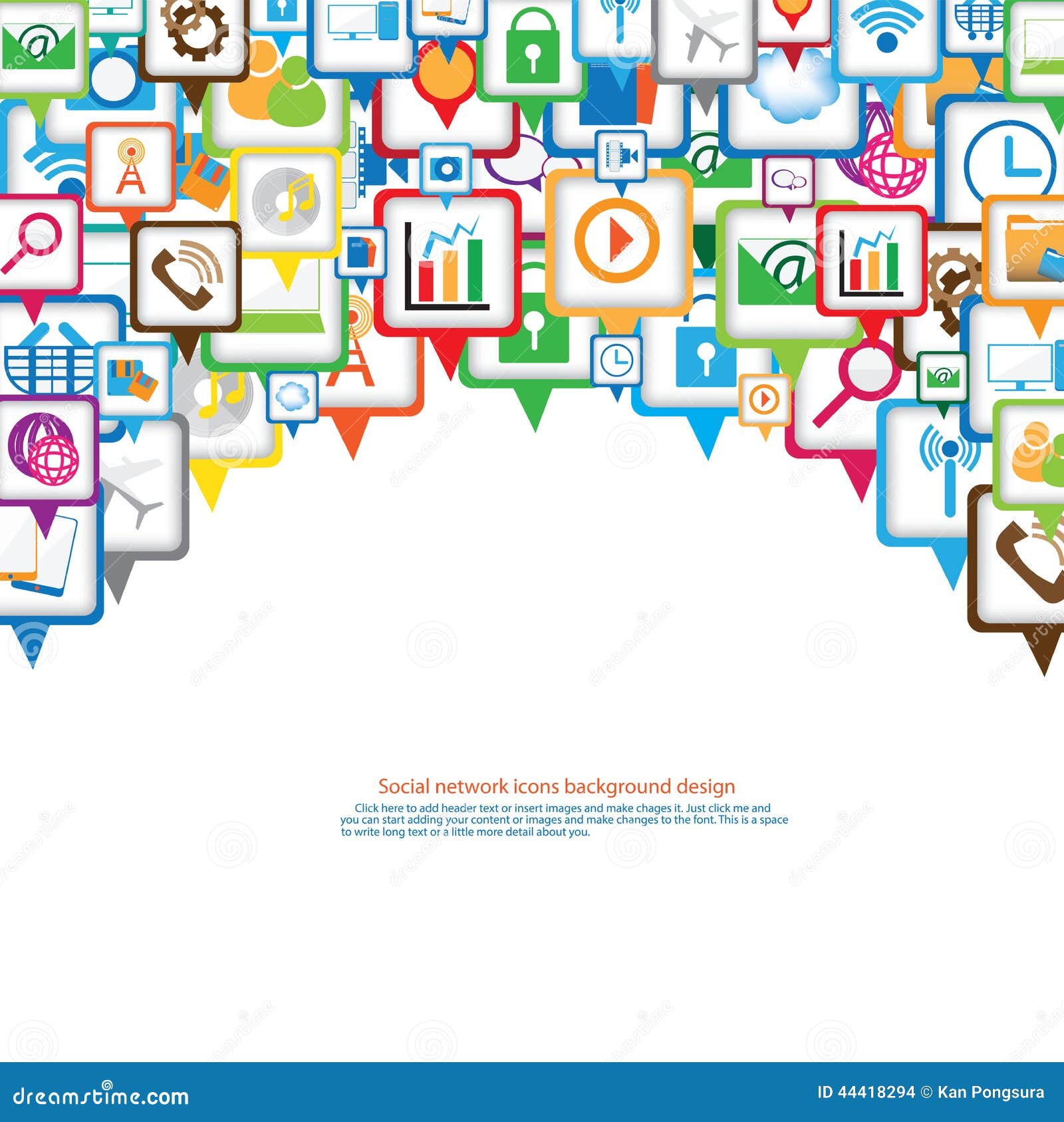 Social Communication Design Stock Vector - Illustration of directory ...