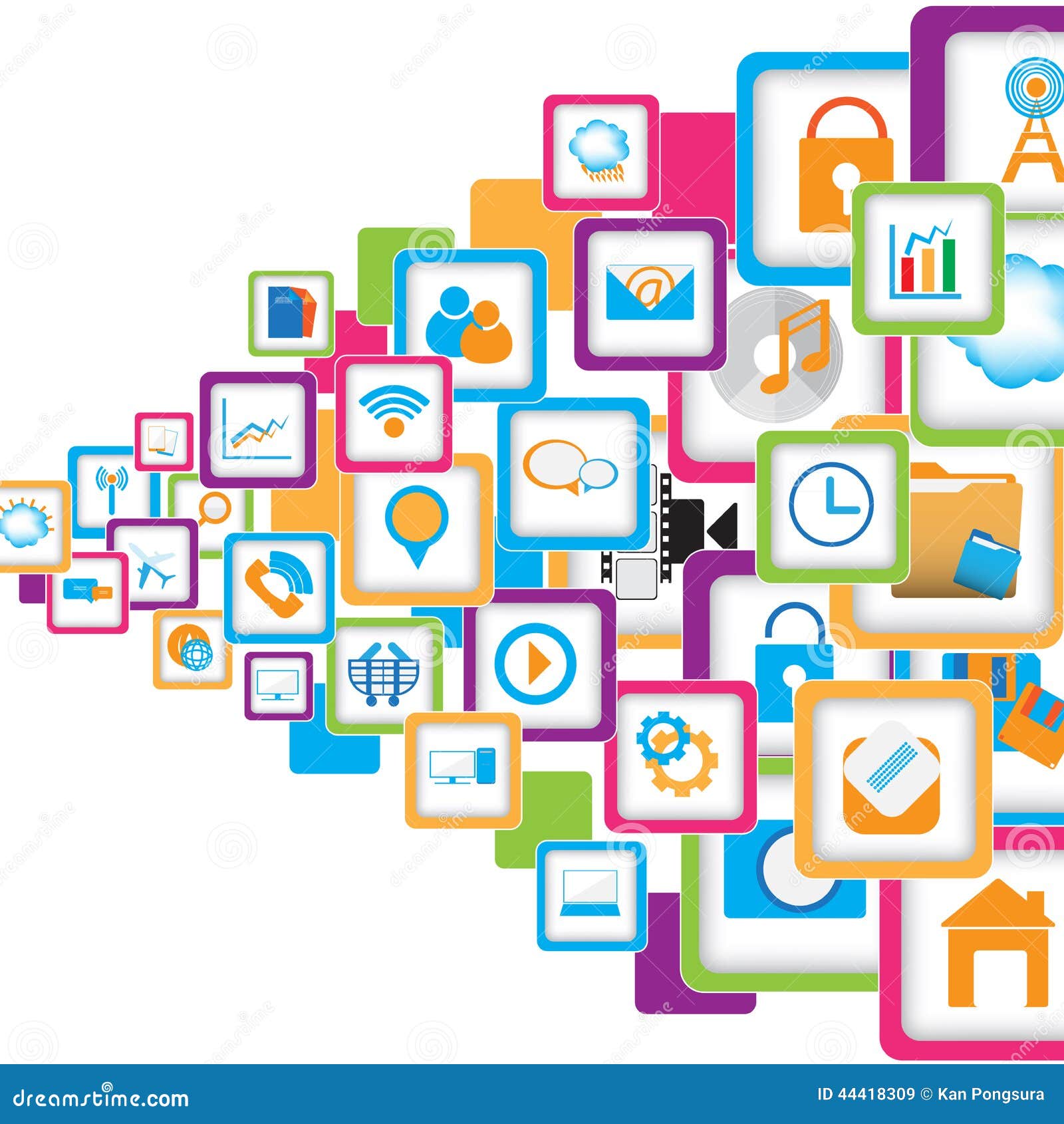 Social Communication Design Stock Vector - Illustration of bubble ...