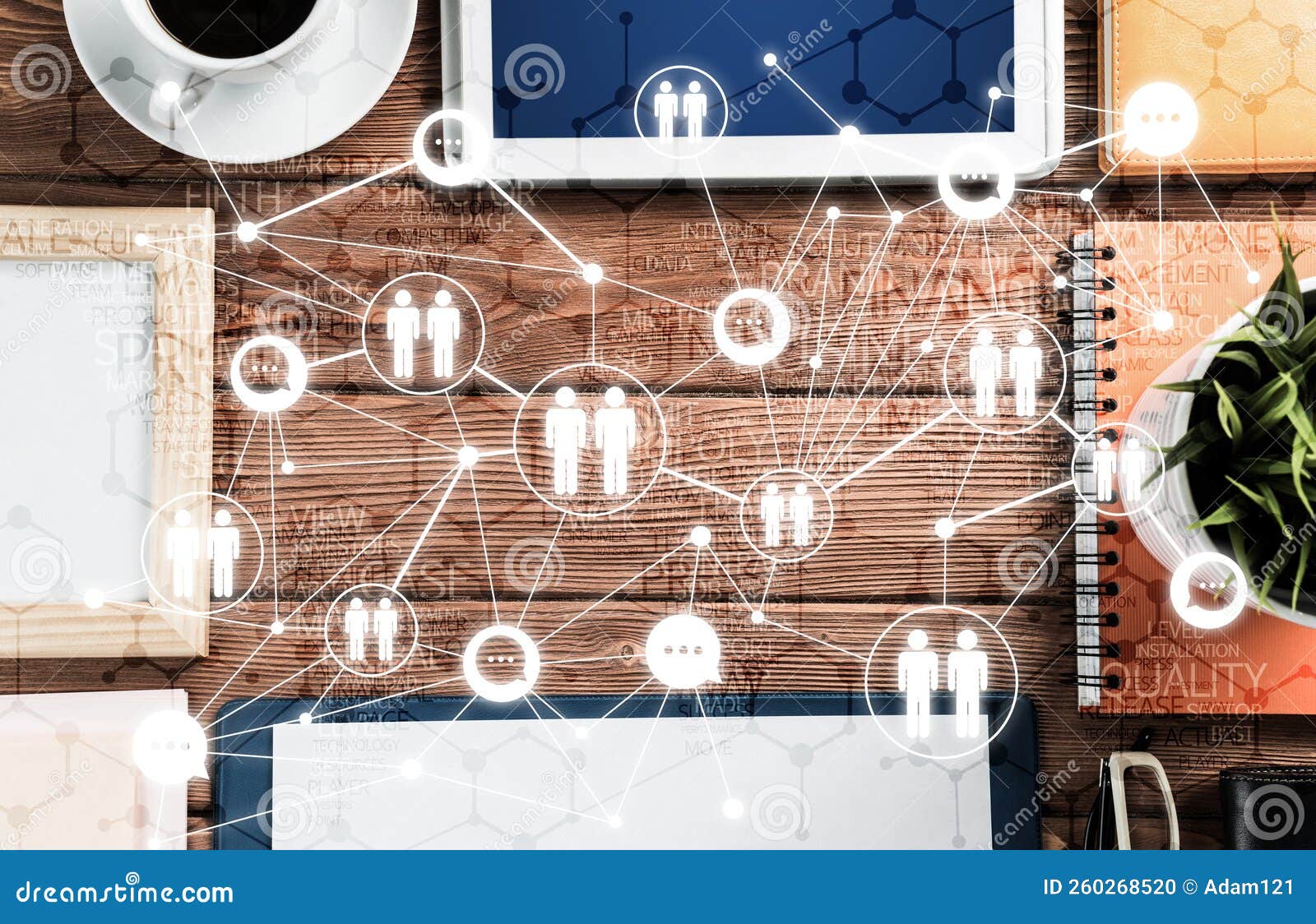 Social Communication and Global Networking Concept Stock Photo - Image ...