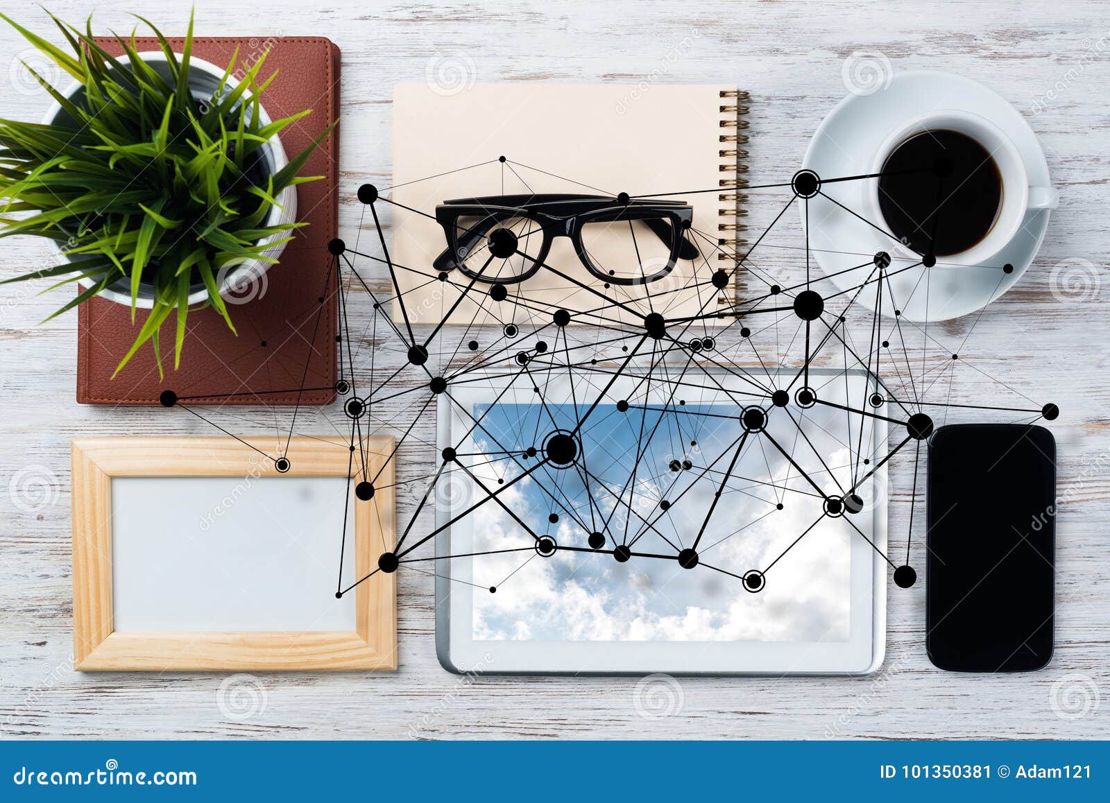 Social Communication and Global Networking Concept Stock Image - Image ...