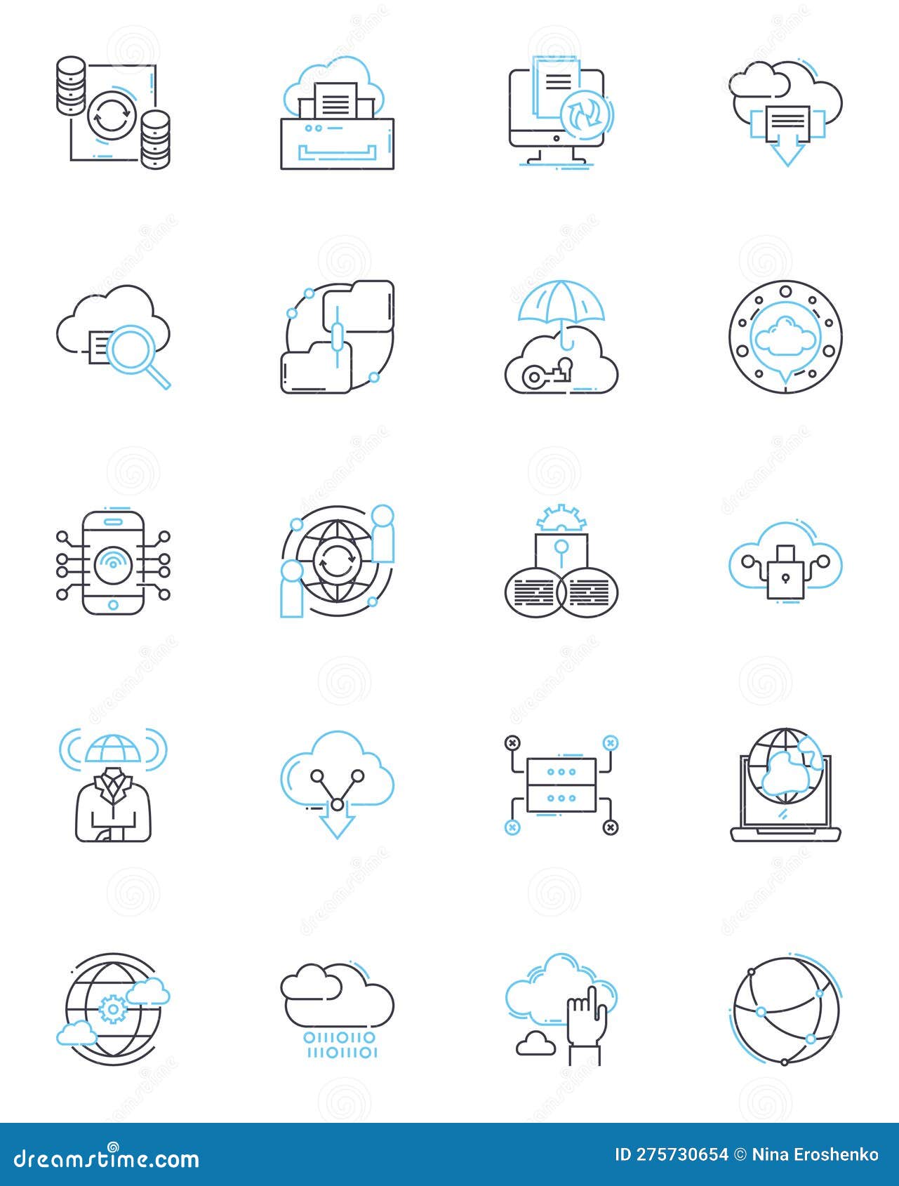 Social Communication Linear Icons Set. Dialogue, Interaction ...