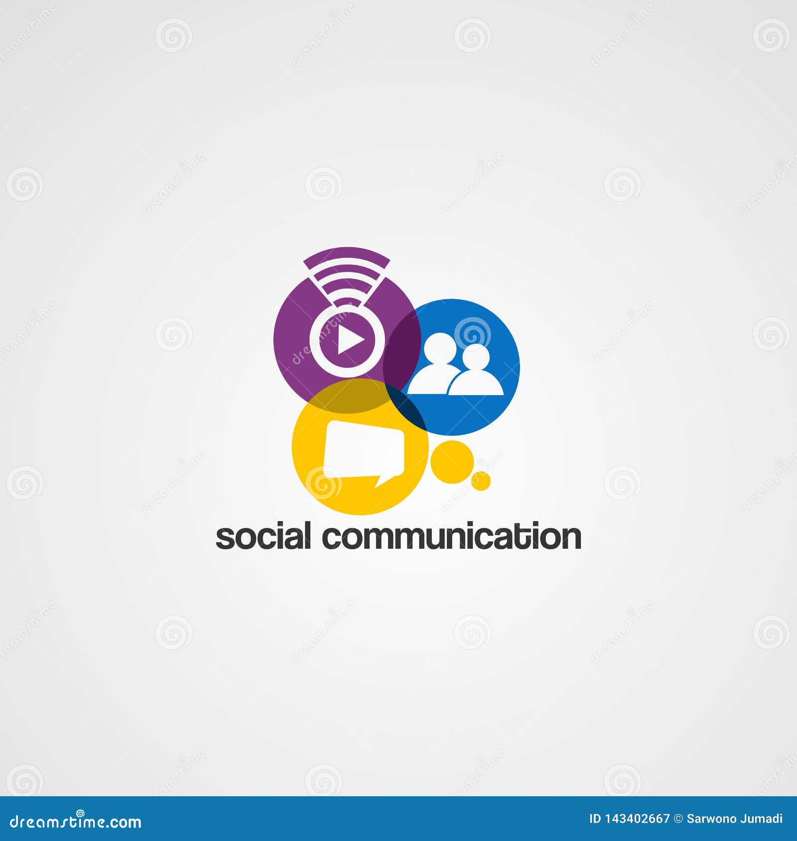Social Communication Logo Vector, Icon, Element, and Template for ...