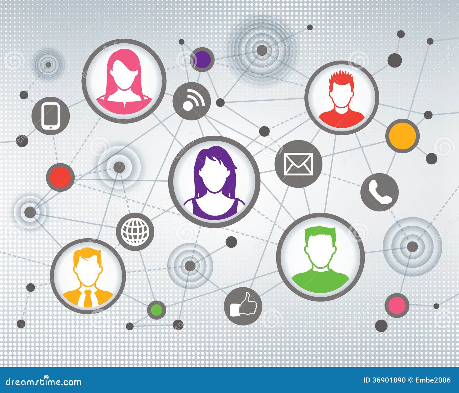 Social Communication People Stock Vector - Illustration of like, female ...