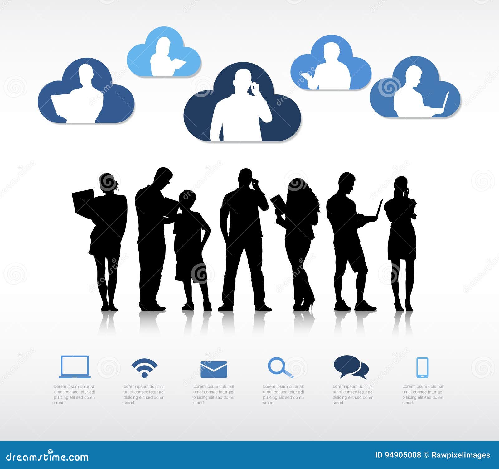 The Social Communications Business Concept Stock Illustration ...