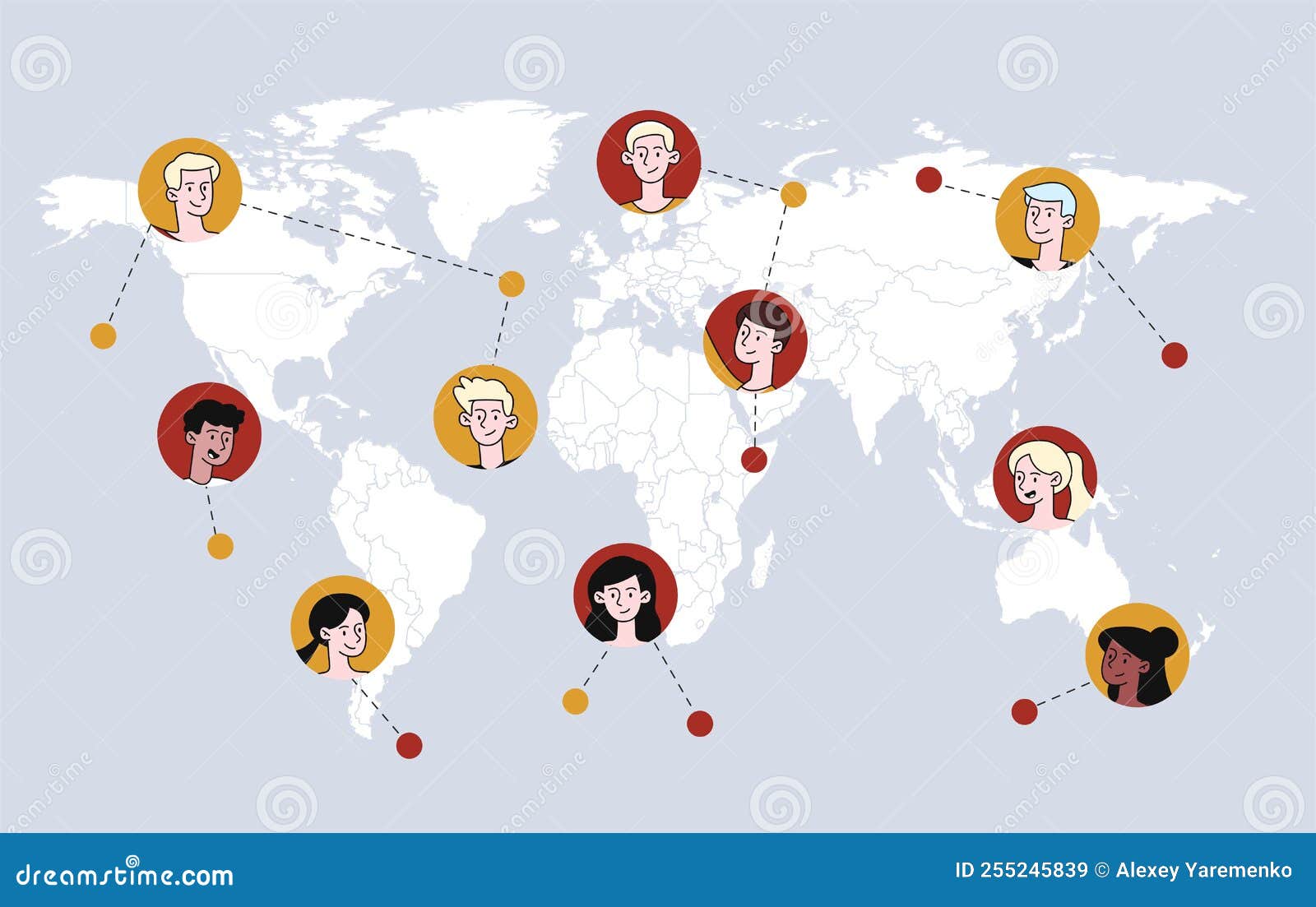 Social community concept stock vector. Illustration of diagram - 255245839